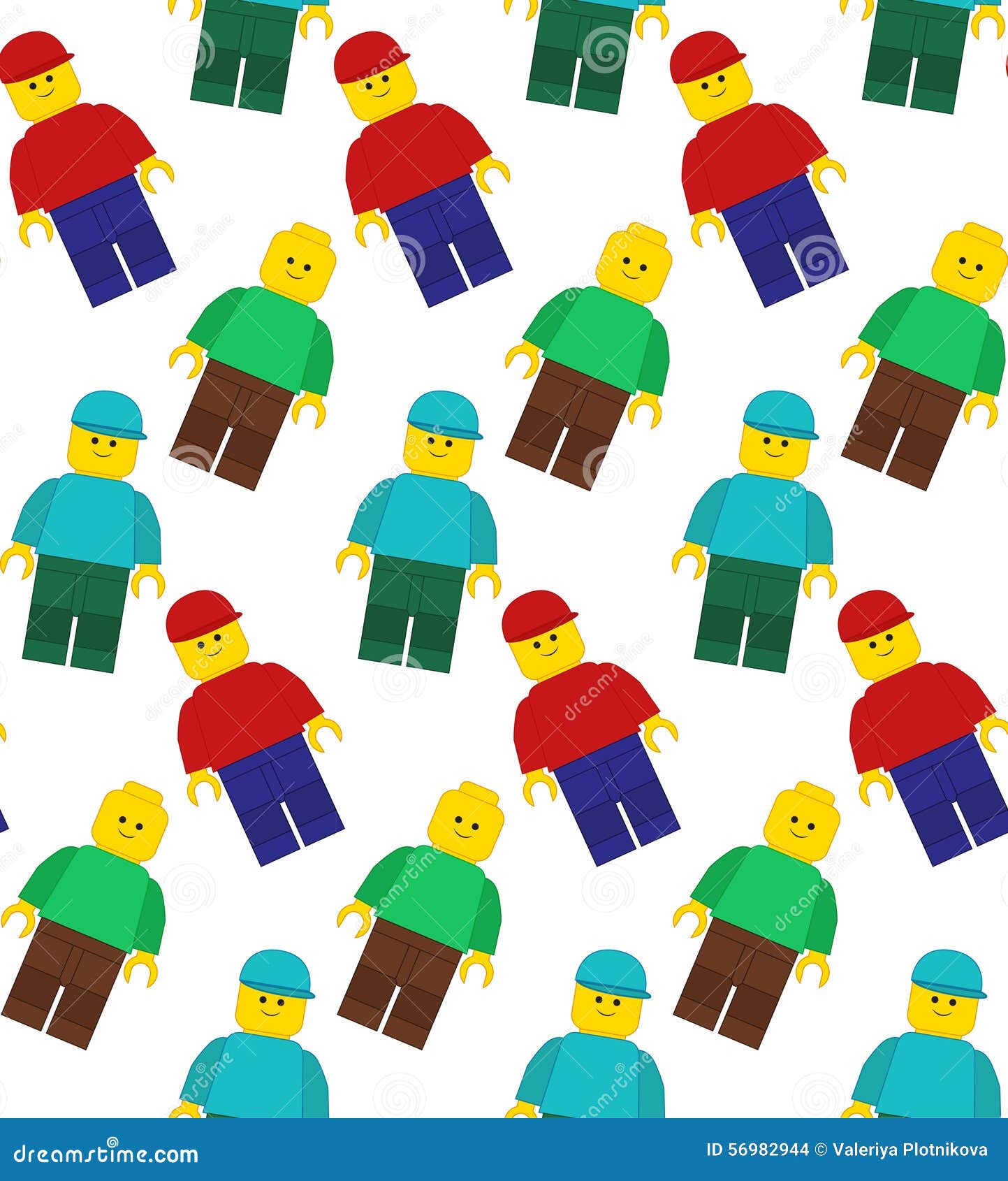 Seamless Vector Pattern Of Lego Mans Editorial Stock Image - Image ...