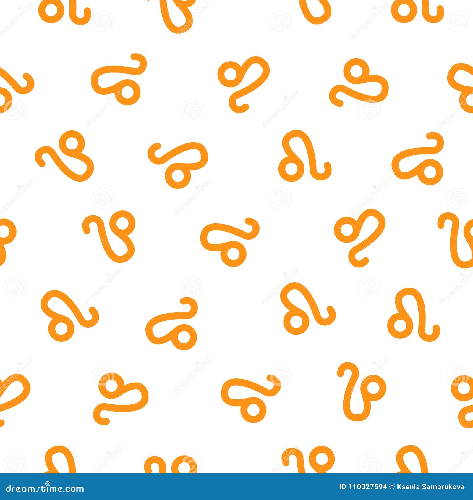 Seamless Pattern - Leo Sign Stock Vector - Illustration of fire, sign ...