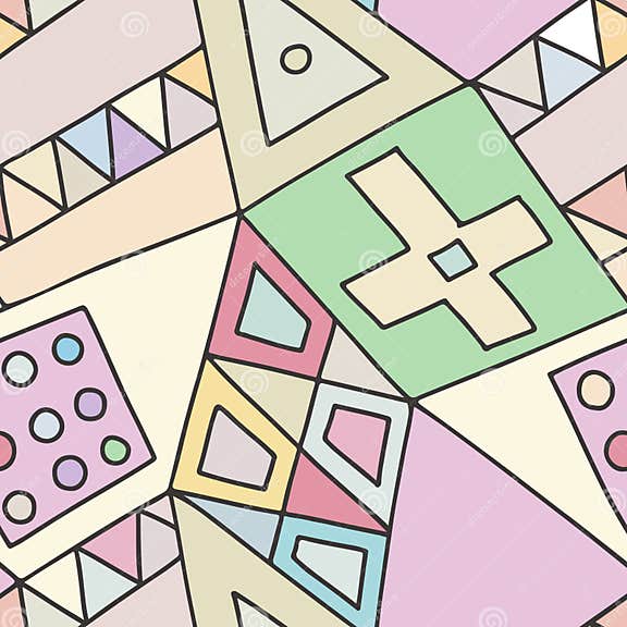 Seamless Vector Pattern, Lined Asymmetric Geometric Background with ... Seamless Vector Pattern, Lined Asymmetric Geometric Background with ...