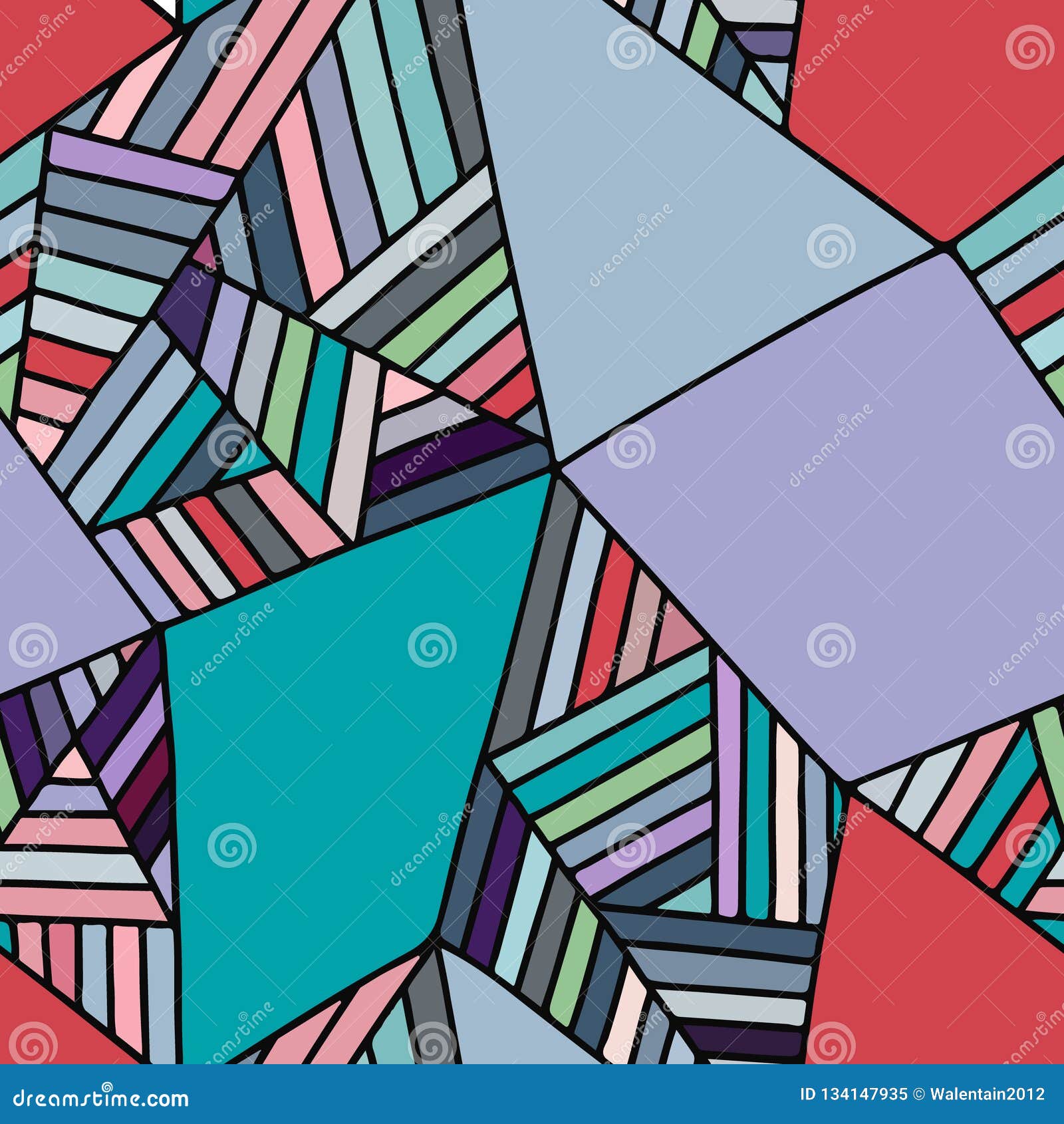 Seamless Vector Pattern, Lined Asymmetric Geometric Background with ... Seamless Vector Pattern, Lined Asymmetric Geometric Background with ...