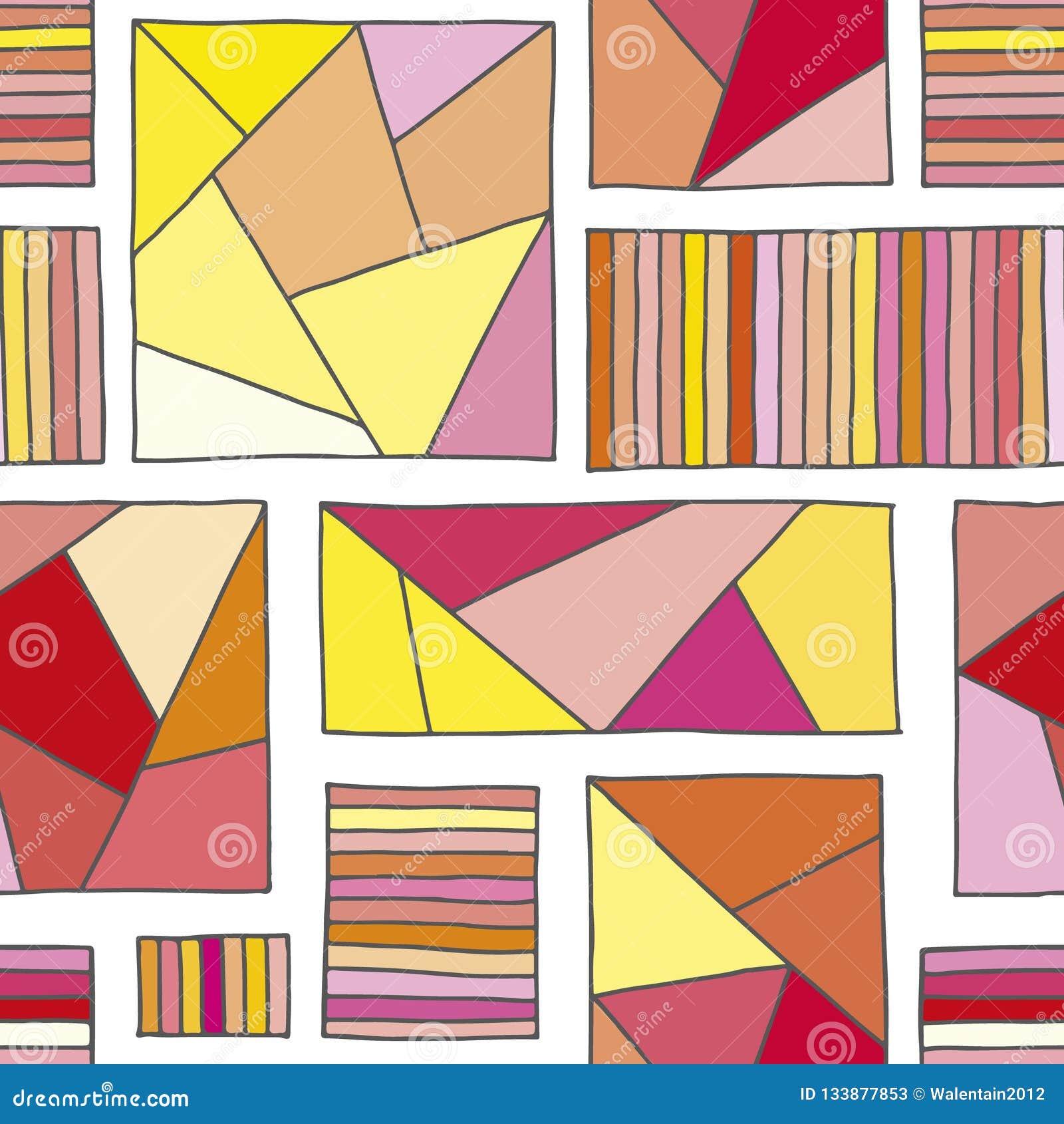 Seamless Vector Pattern, Lined Asymmetric Geometric Background with ...