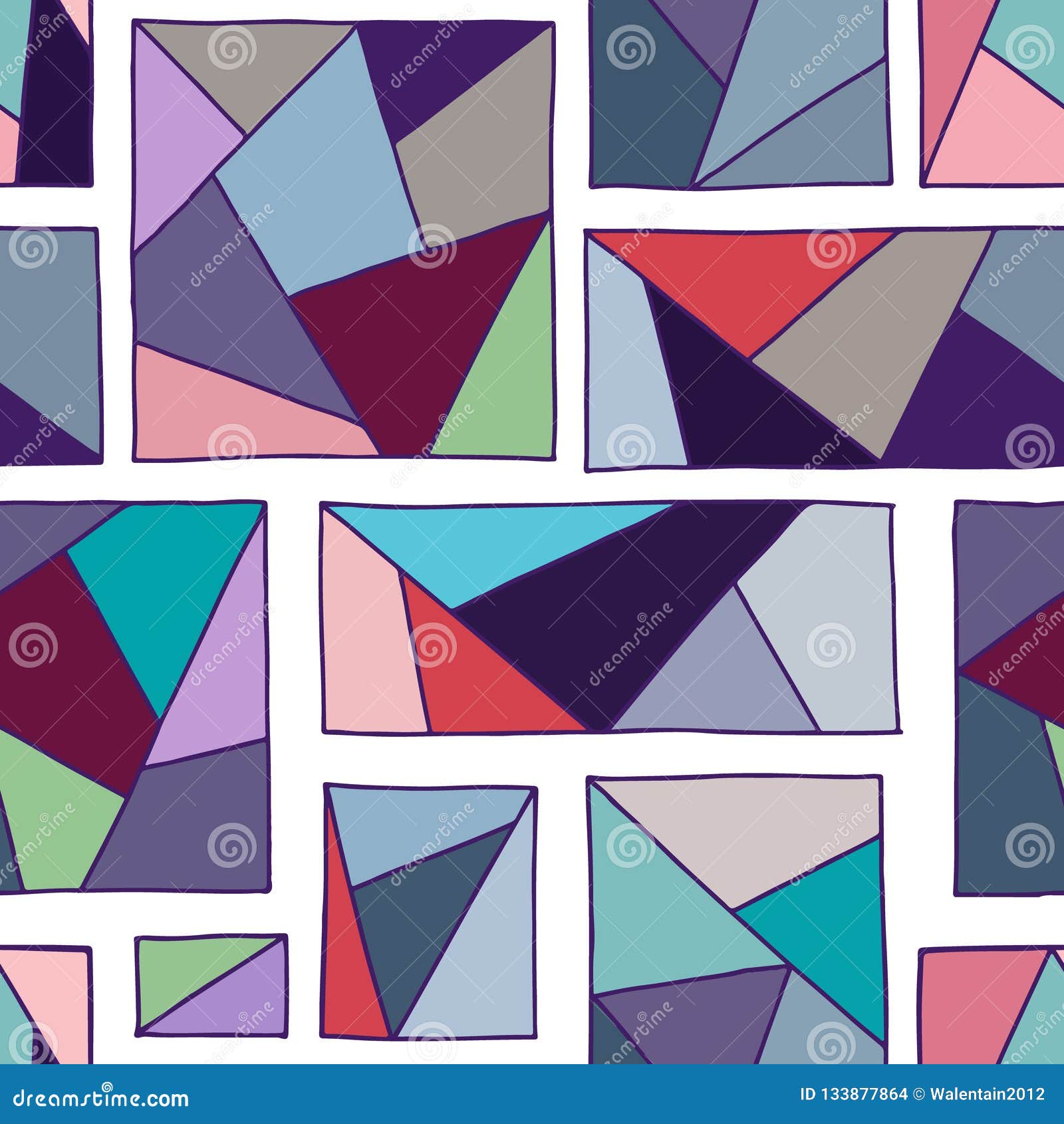 Seamless Vector Pattern, Lined Asymmetric Geometric Background with ...