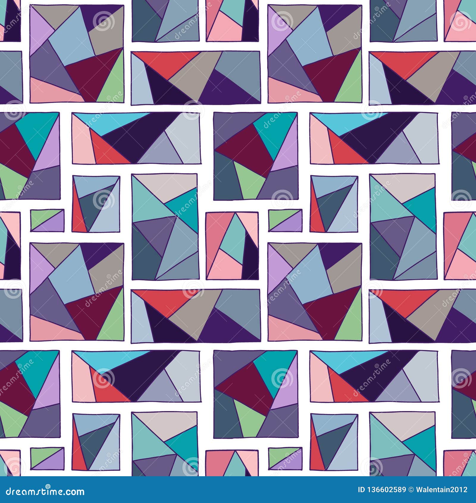 Seamless Vector Pattern, Lined Asymmetric Geometric Background with ...