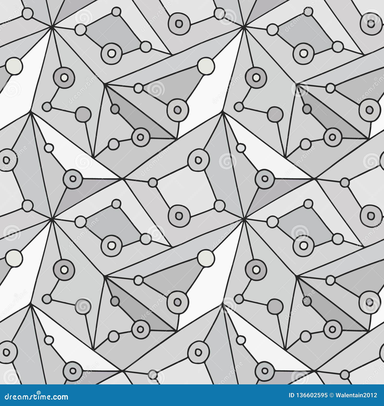 Seamless Vector Pattern, Lined Asymmetric Geometric Background with ...