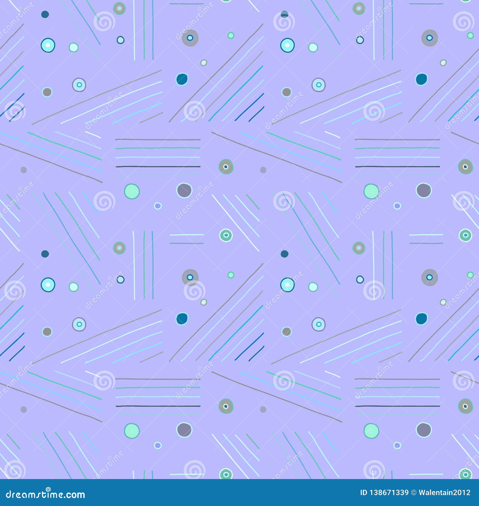 Seamless Vector Pattern, Lined Blue Pastel Asymmetric Geometric ...