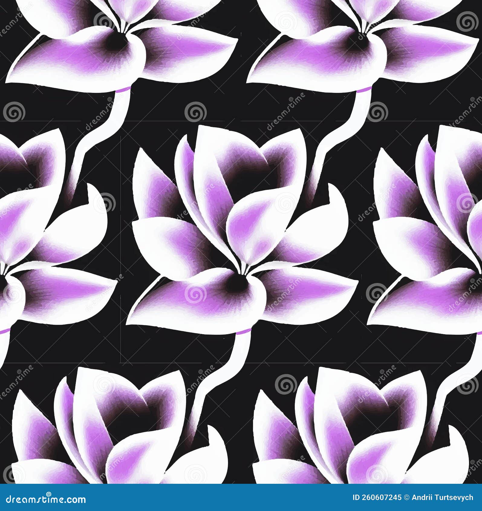 Seamless Vector Pattern Made of Beautiful Flowers Stock Vector ...