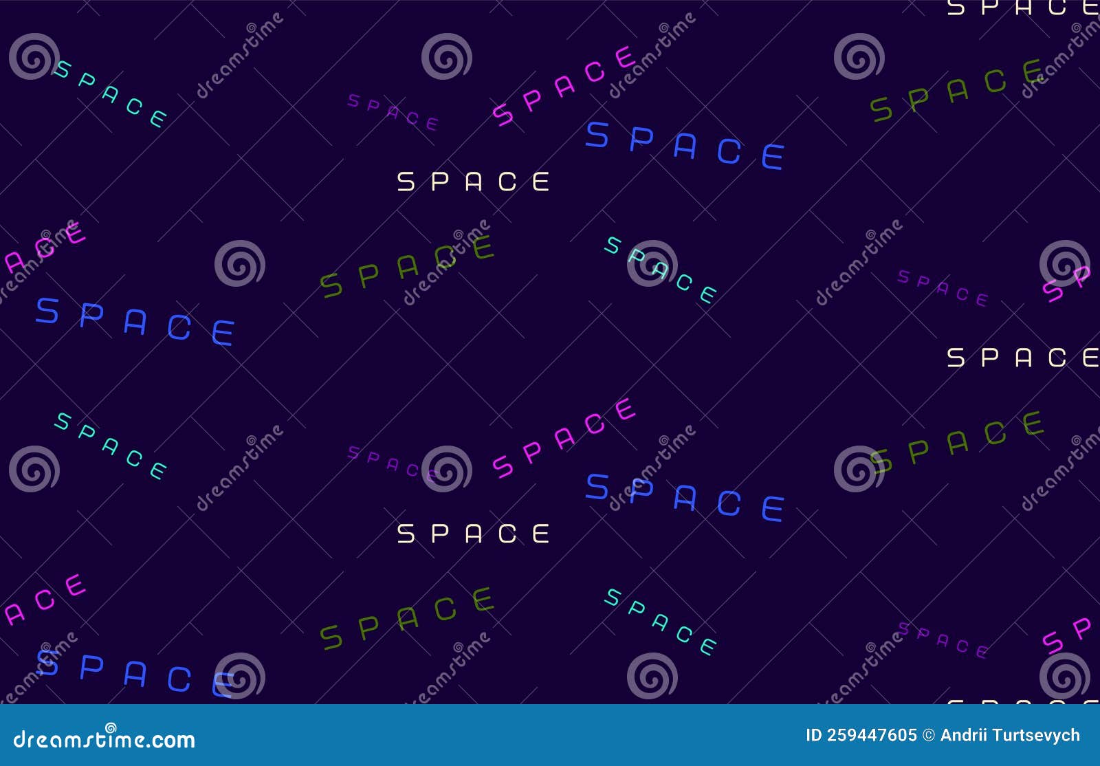 Seamless Vector Pattern Made of Colorful Letters, Words Space, Trendy ...
