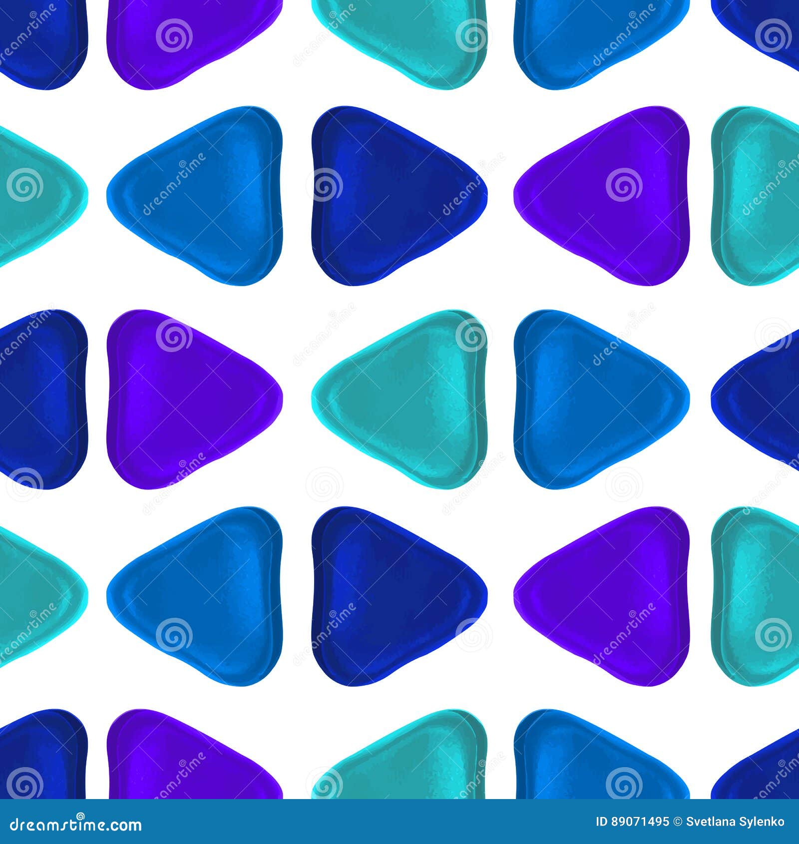 Seamless Vector Pattern Made Up of Geometric Shapes Clay. Stock Vector ...