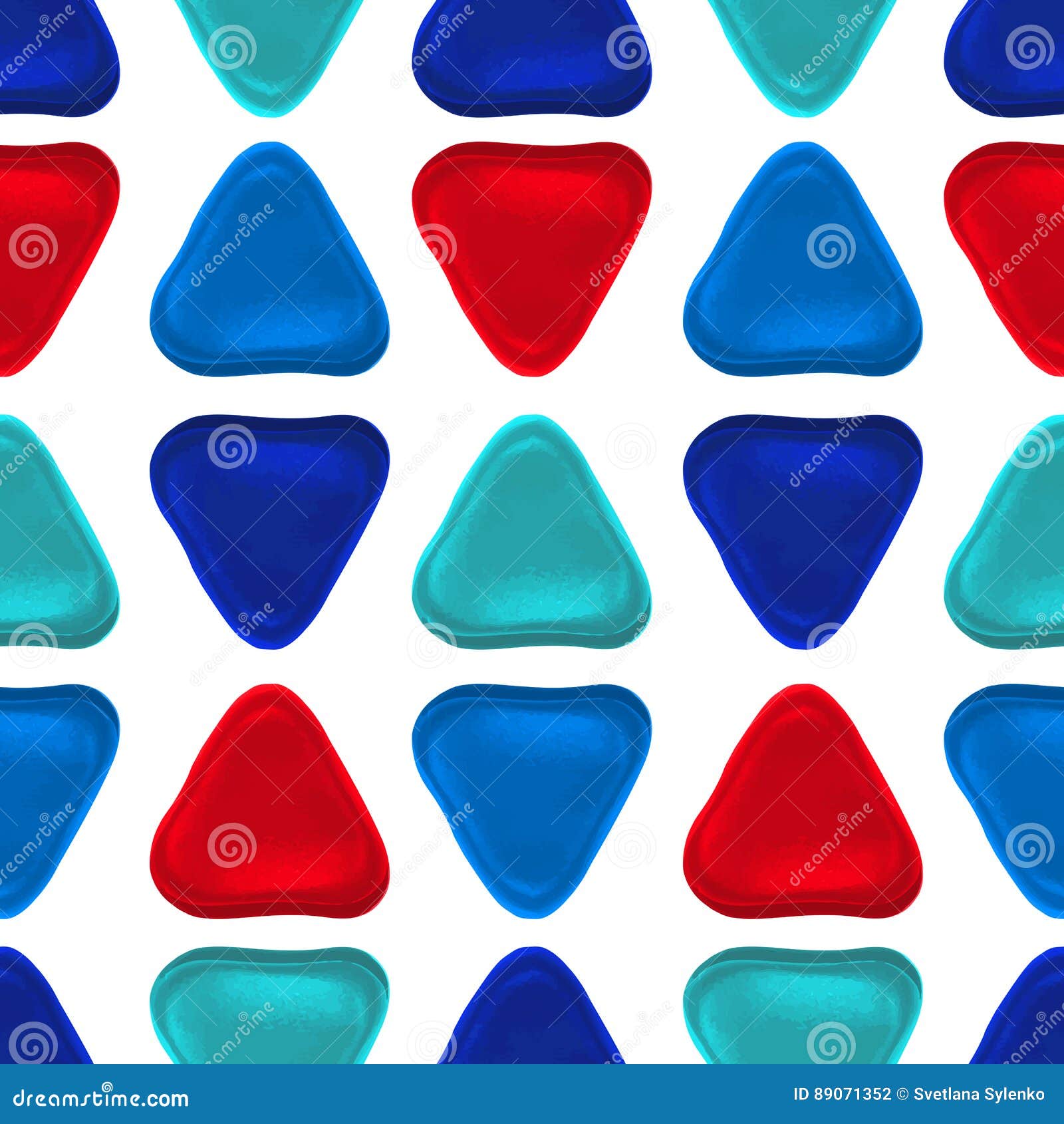 Seamless Vector Pattern Made Up of Geometric Shapes Clay. Stock Vector ...