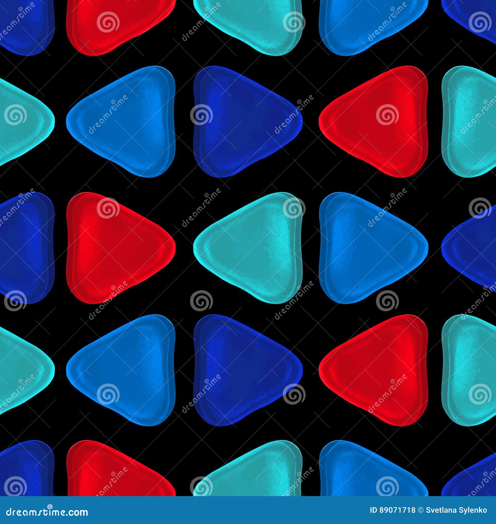 Seamless Vector Pattern Made Up of Geometric Shapes Clay. Stock Vector ...