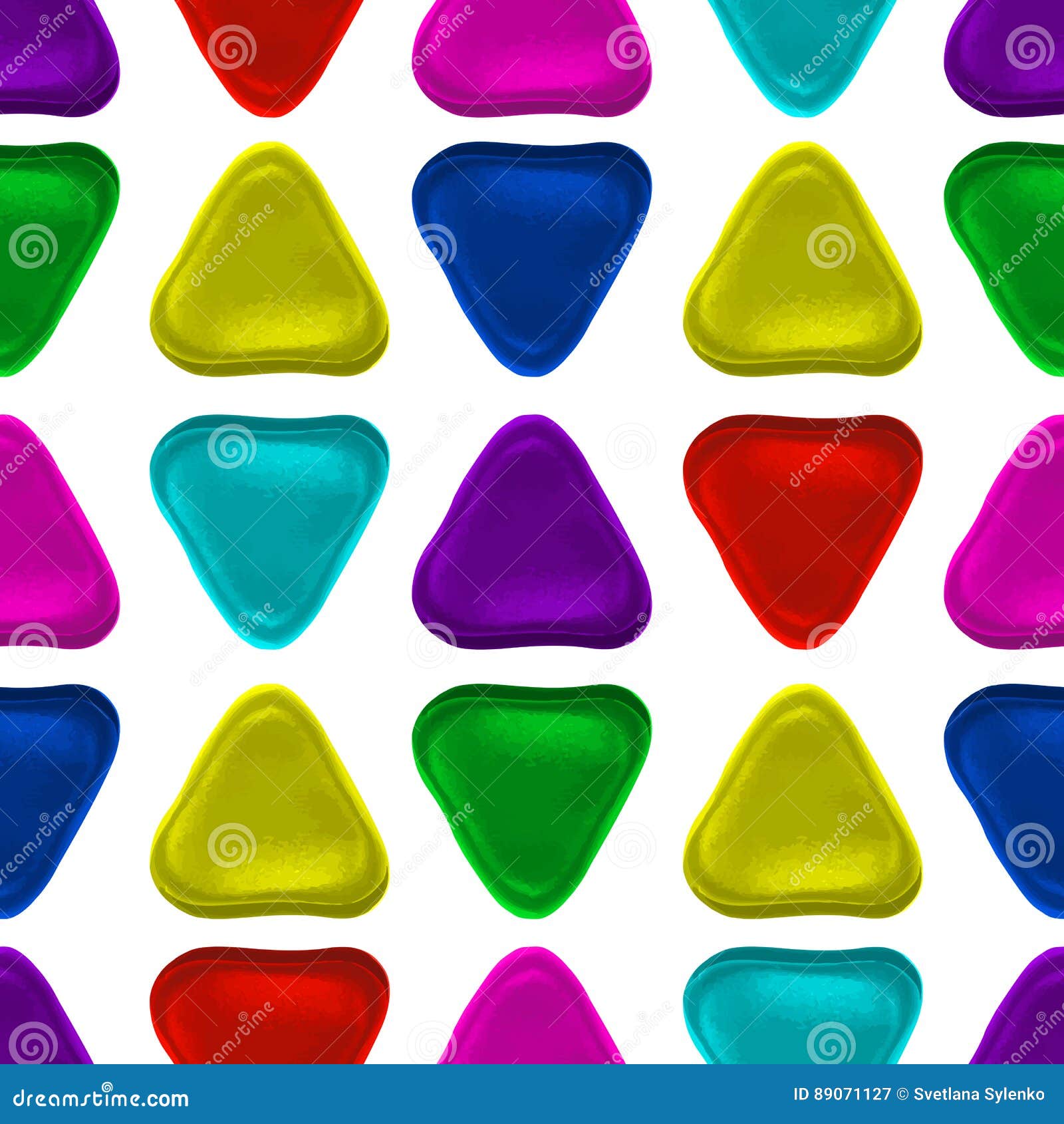 Seamless Vector Pattern Made Up of Geometric Shapes Clay. Stock Vector ...