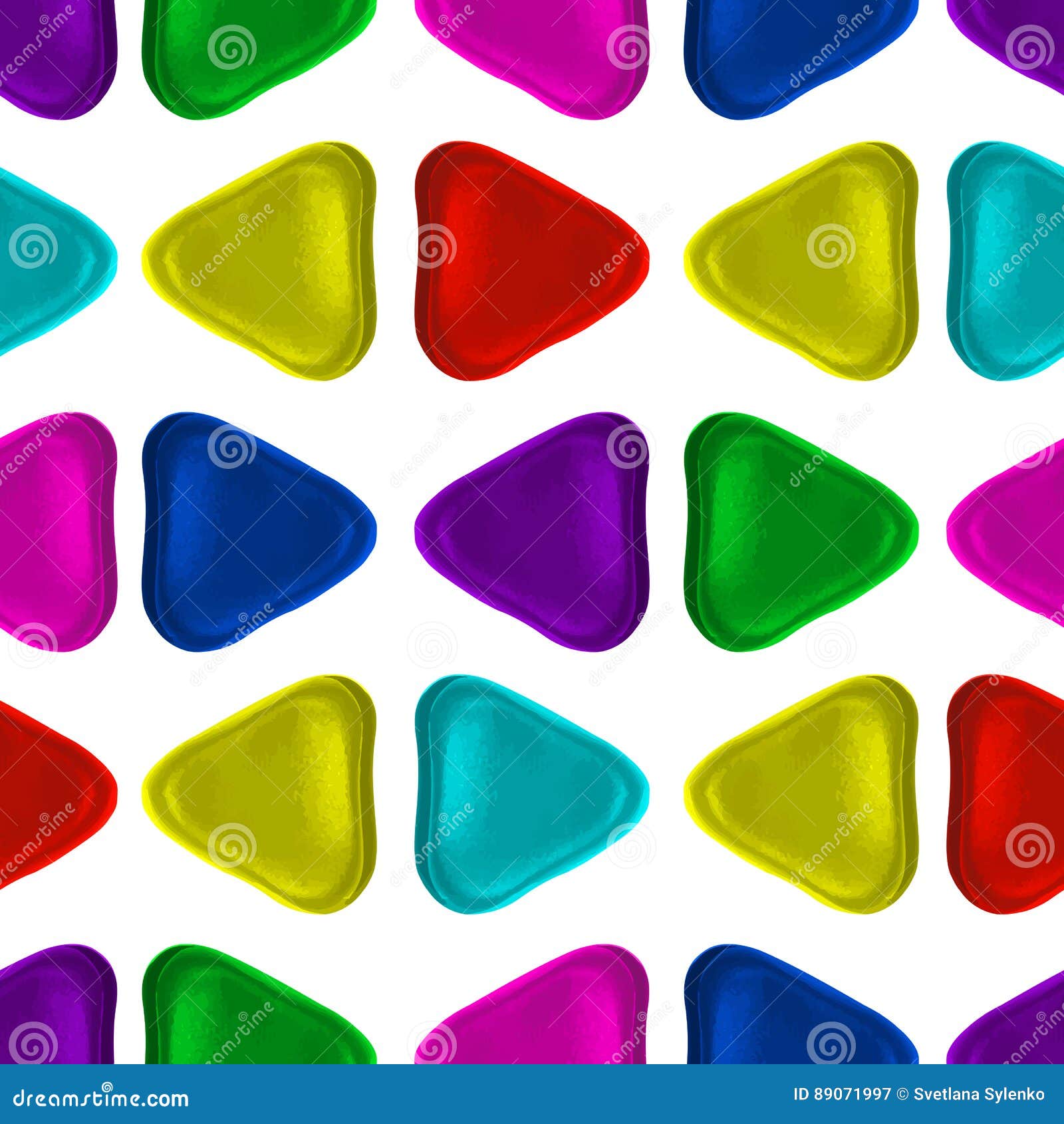Seamless Vector Pattern Made Up of Geometric Shapes Clay. Stock Vector ...