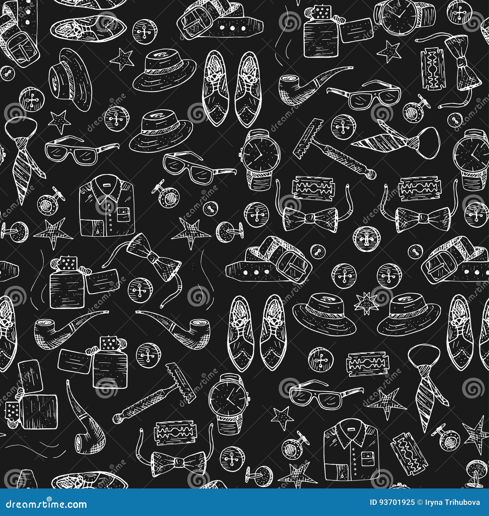 Seamless Vector Pattern with Man Symbols. Stock Vector - Illustration ...