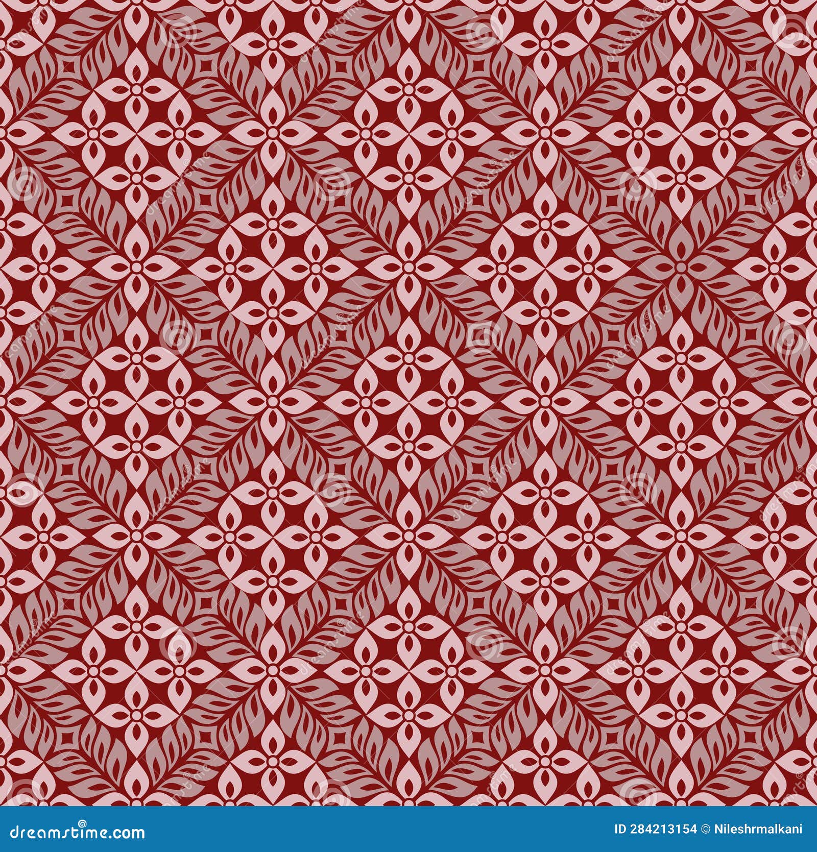 Seamless Vector Pattern in Maroon Color Stock Vector - Illustration of ...