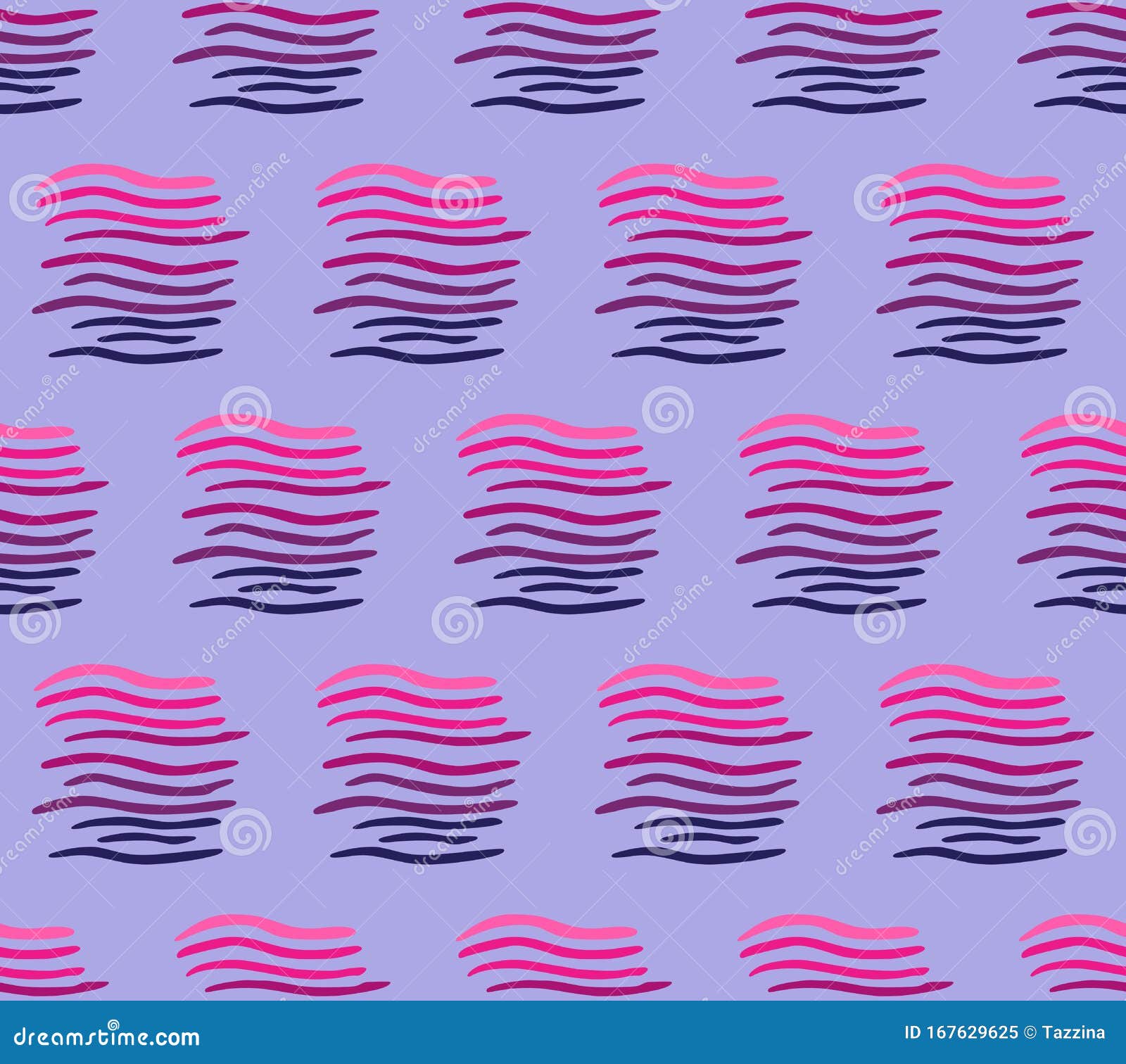 Seamless Pattern with Multicolored Wavy Stripes Stock Vector ...