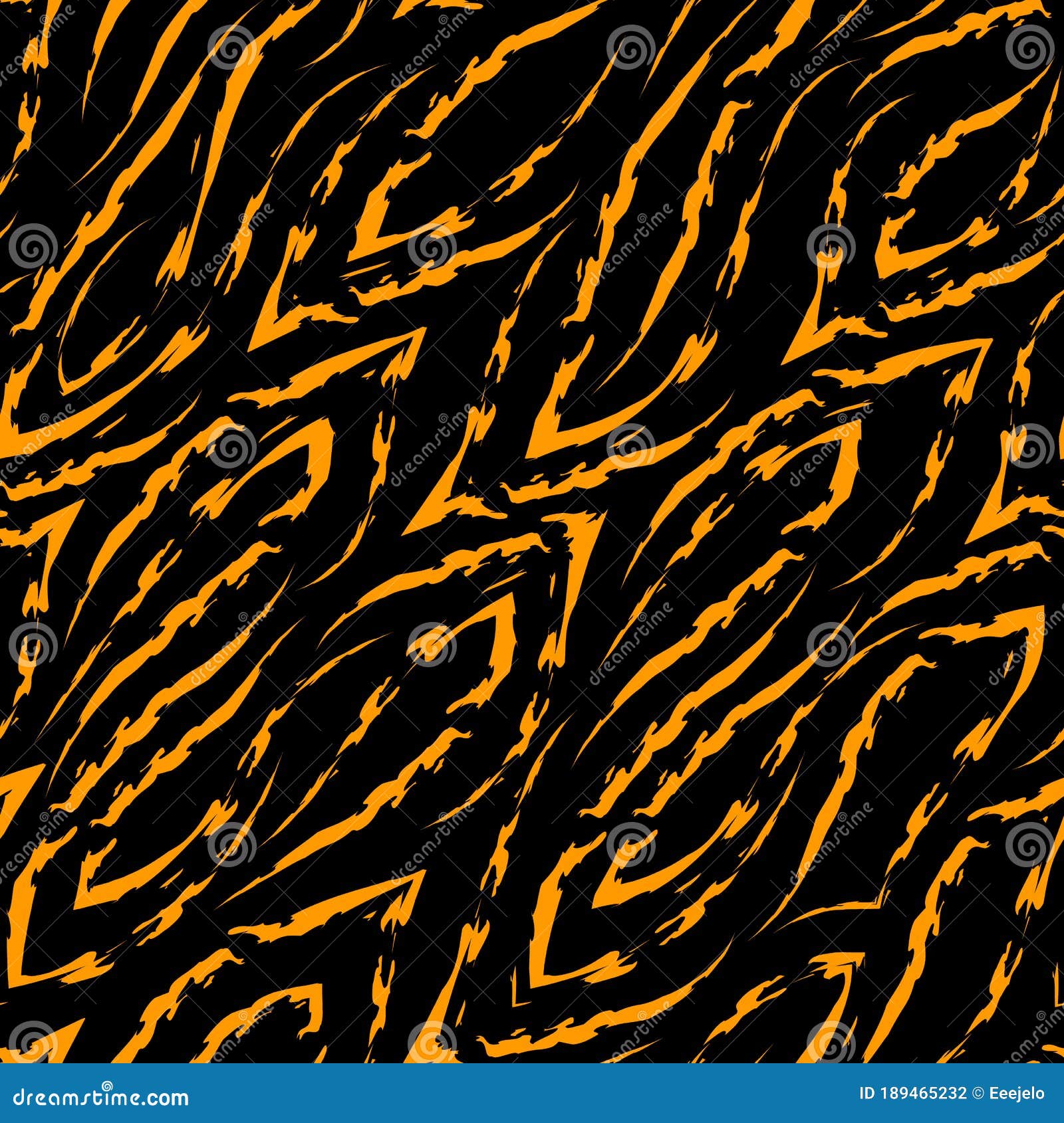 Seamless Vector Pattern of Orange Lines with Sharp Corners Smoothly ...
