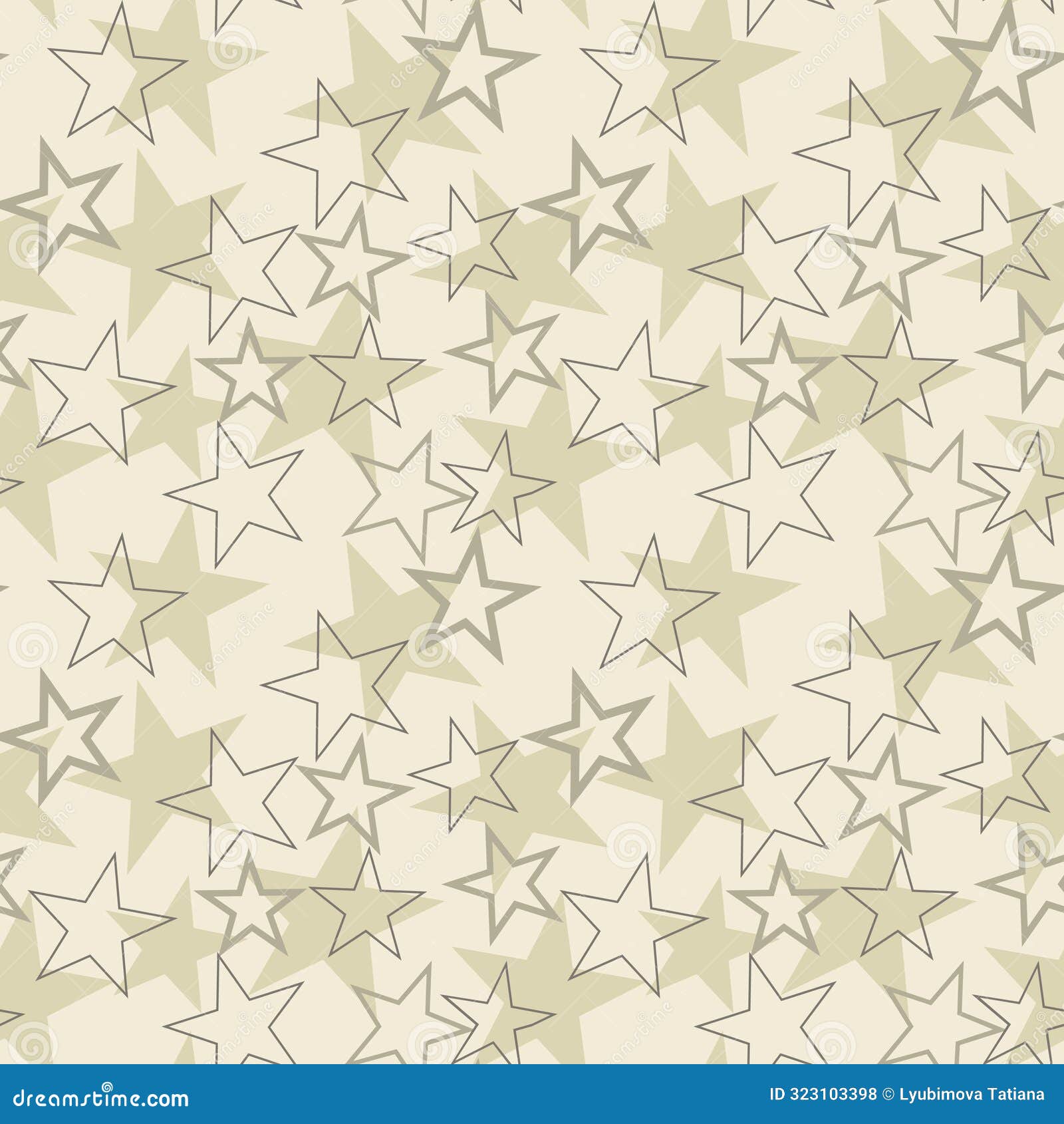 Seamless Vector Pattern of Overlapping Star Shapes, Decorative Design ...