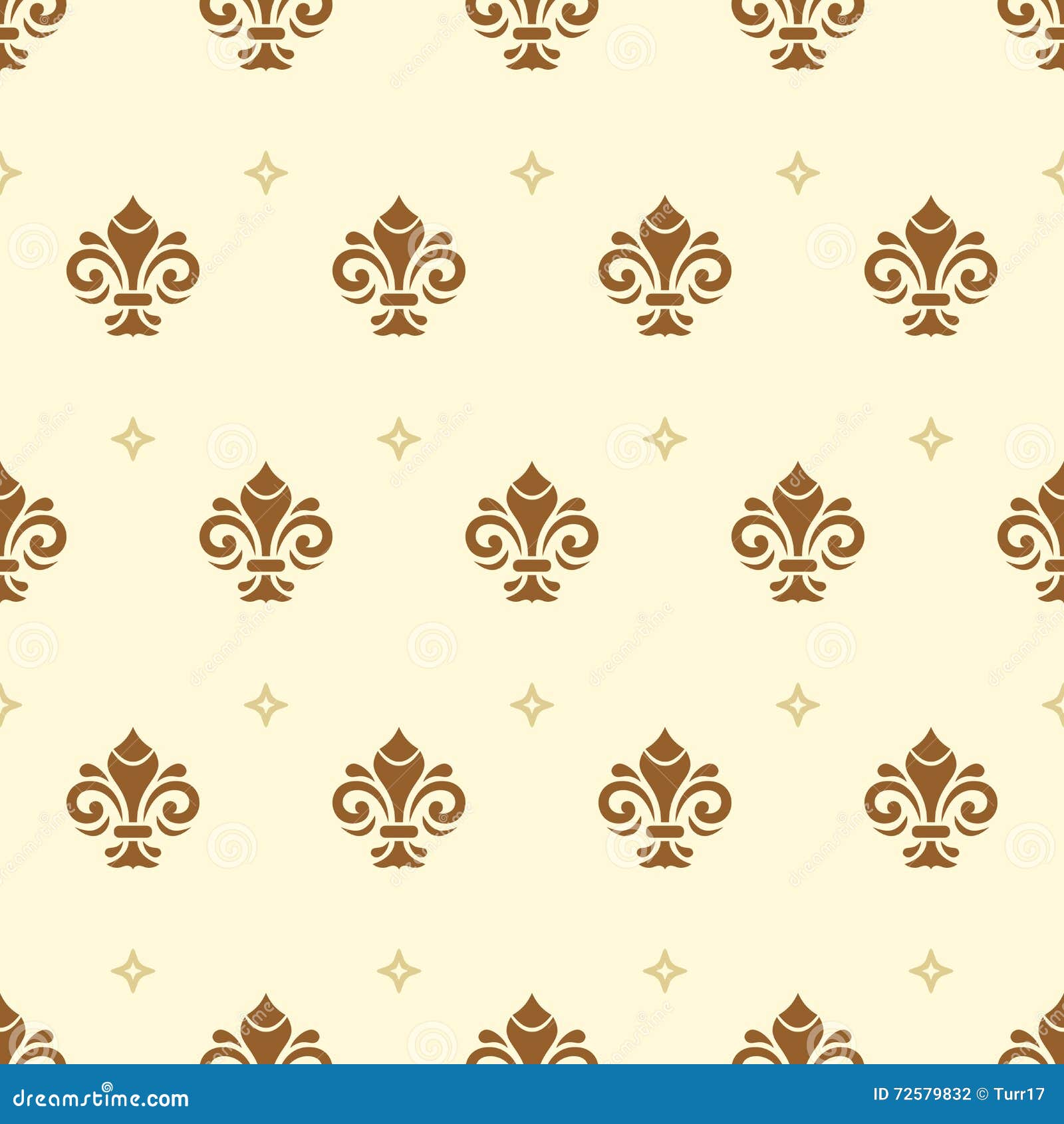 Seamless Vector Pattern with Royal Lily Stock Vector - Illustration of ...