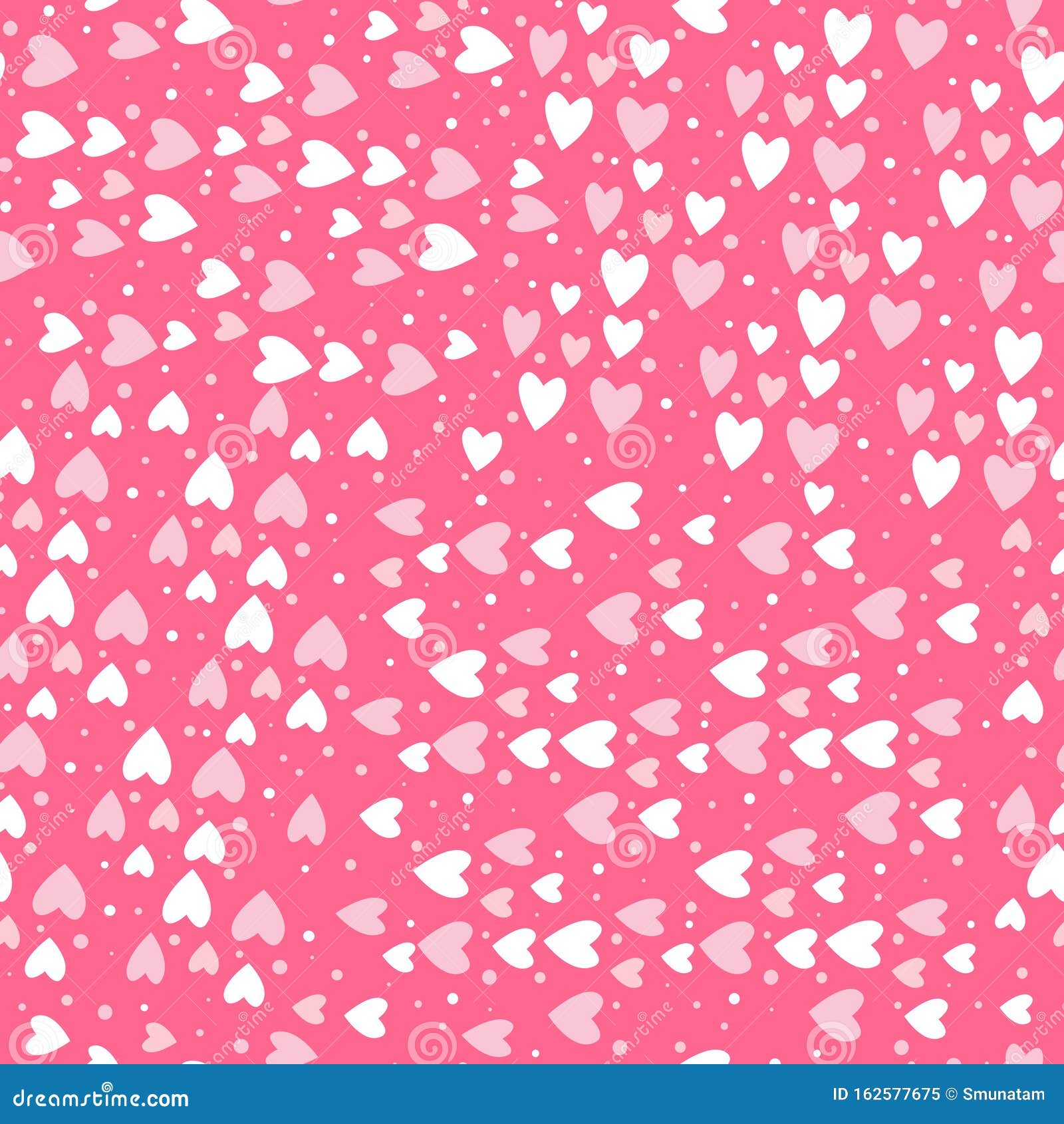 Seamless Vector Pattern of Small Randomly Scattered Hearts and Dots ...