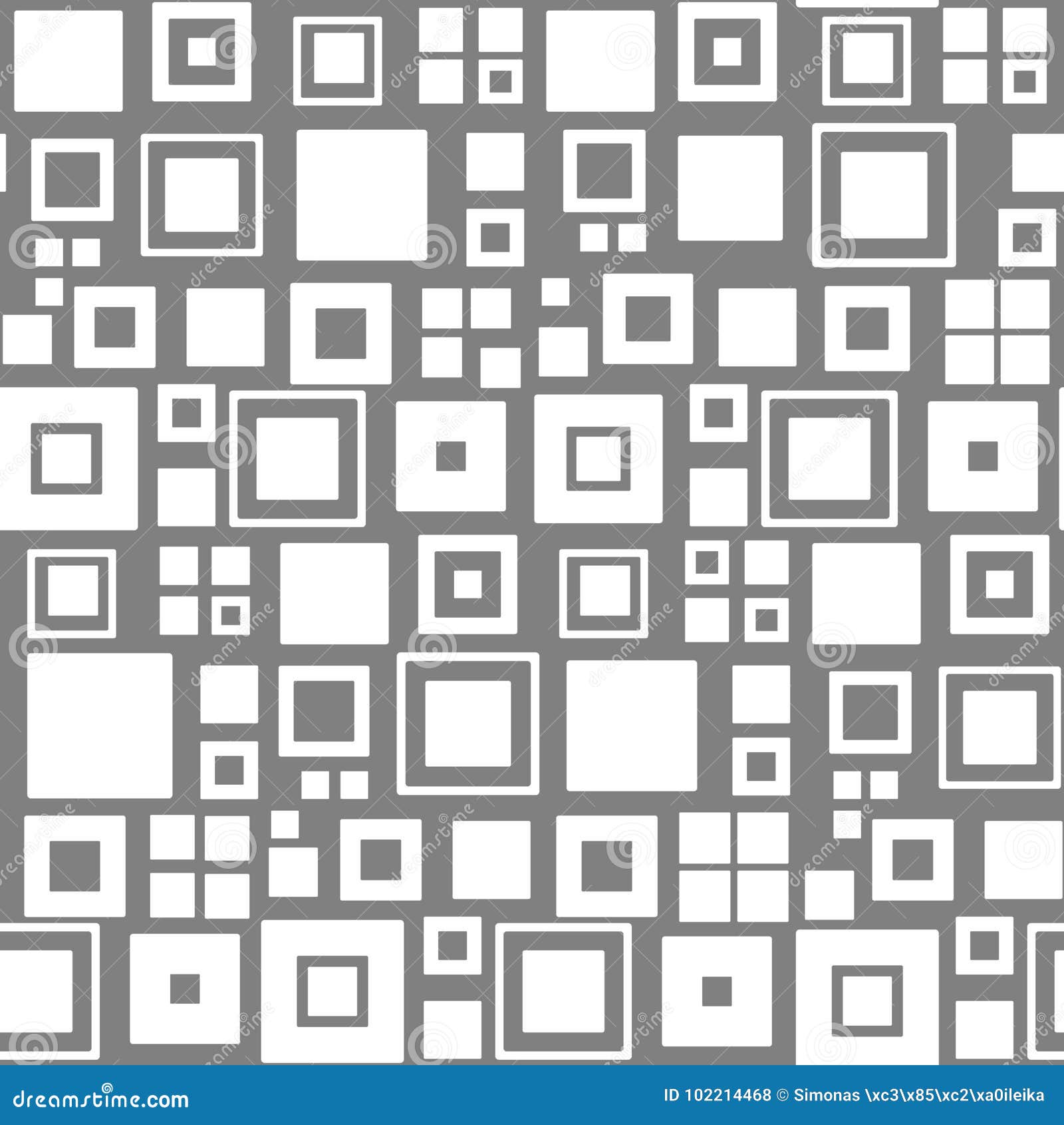 Seamless Vector Pattern. Squares. White and Gray Background Stock ...