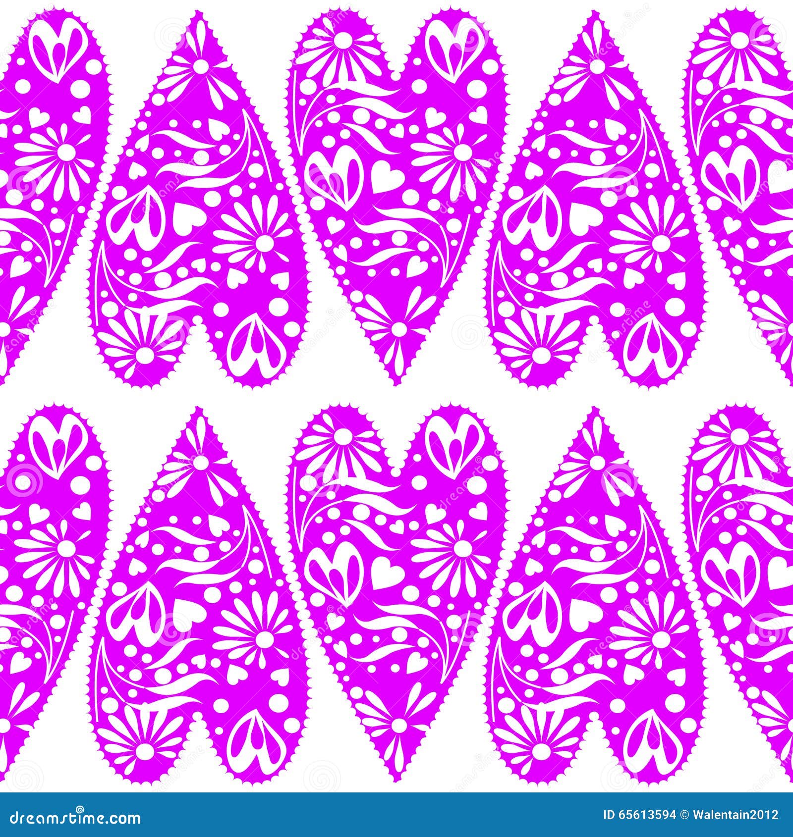 Seamless Vector Pattern. Symmetrical Background with Closeup Decorative ...