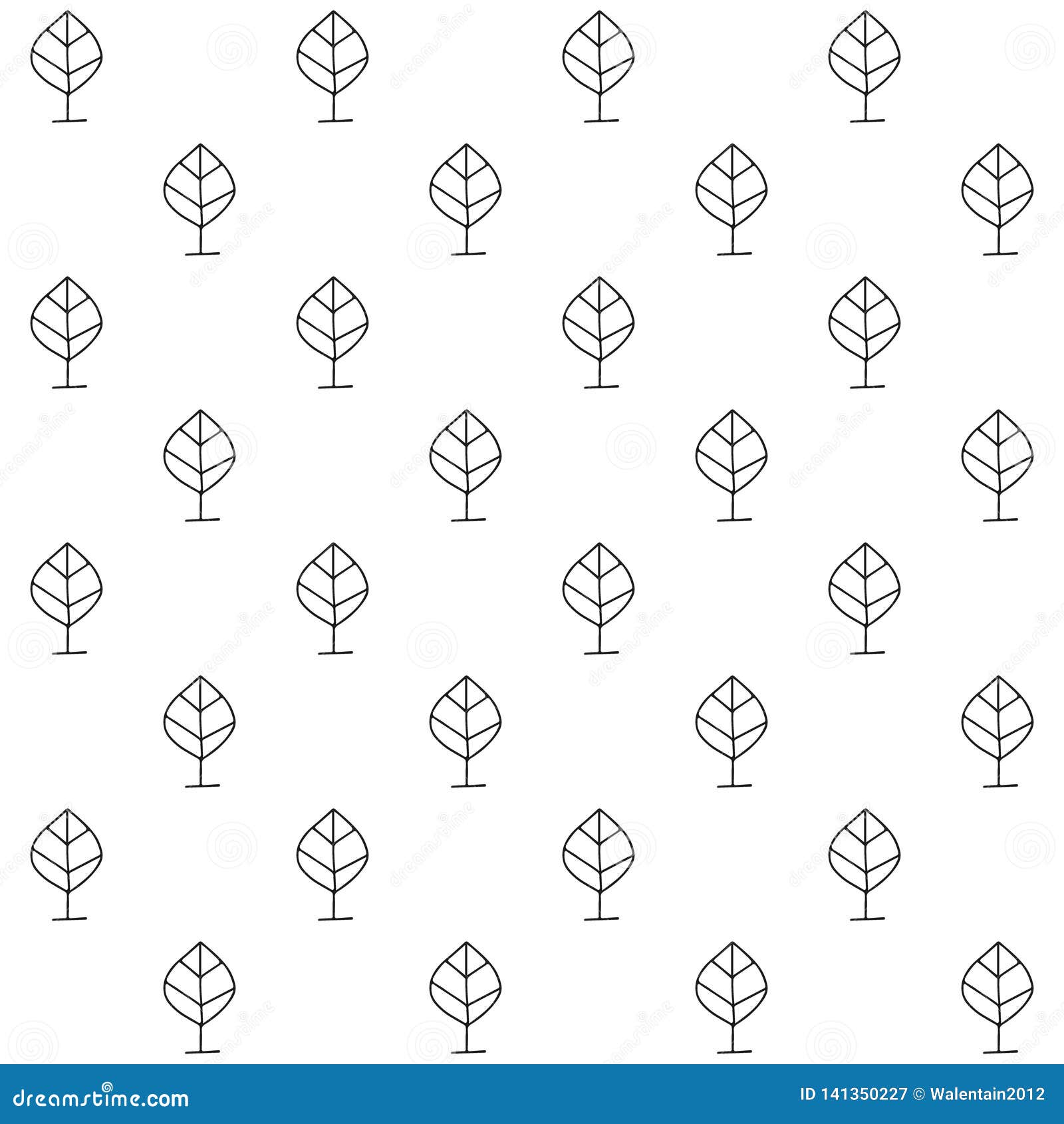 Seamless Vector Pattern. Symmetrical Background with Hand Drawn ...