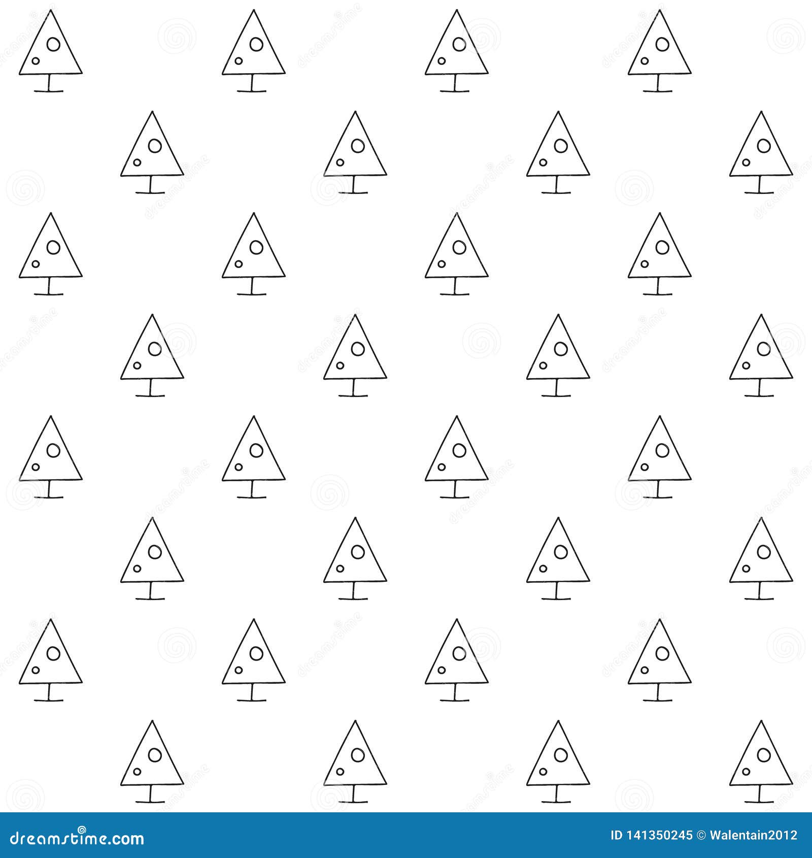 Seamless Vector Pattern. Symmetrical Background with Hand Drawn ...