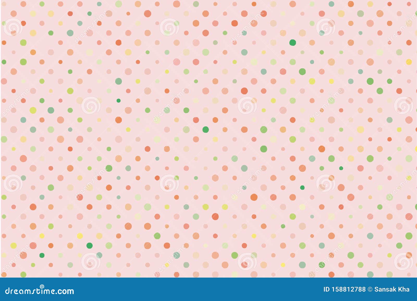 Polka Dot Pattern, Pink Vector Background. Stock Illustration ...