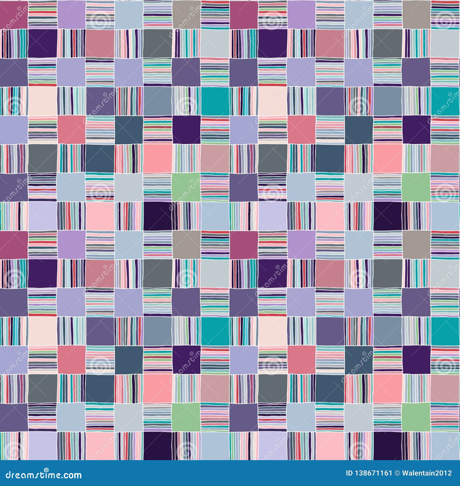 Seamless Vector Pattern. Textured Geometrical Drawn Background with ...