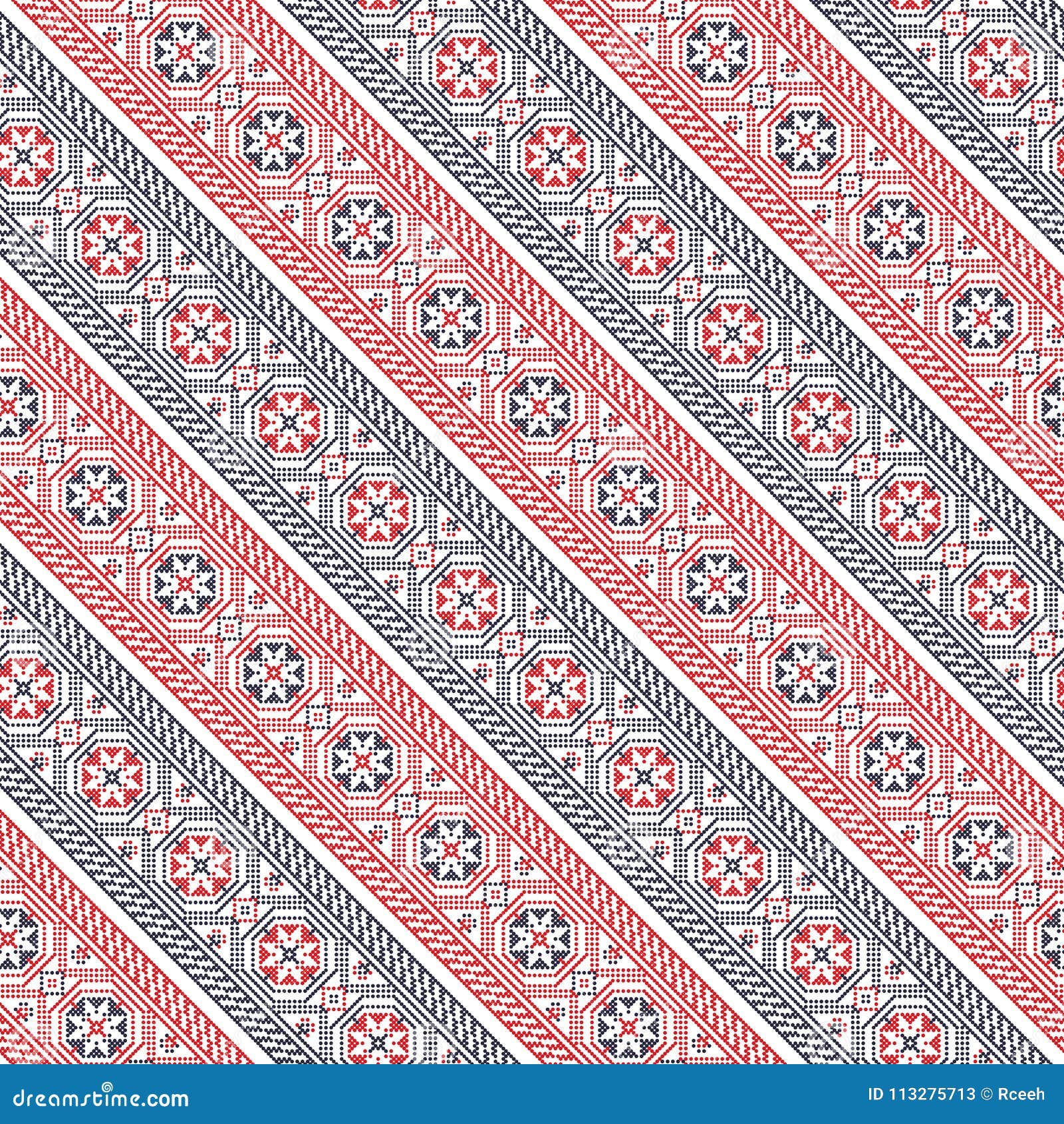 Seamless Traditional Romanian Pattern Stock Vector - Illustration of ...