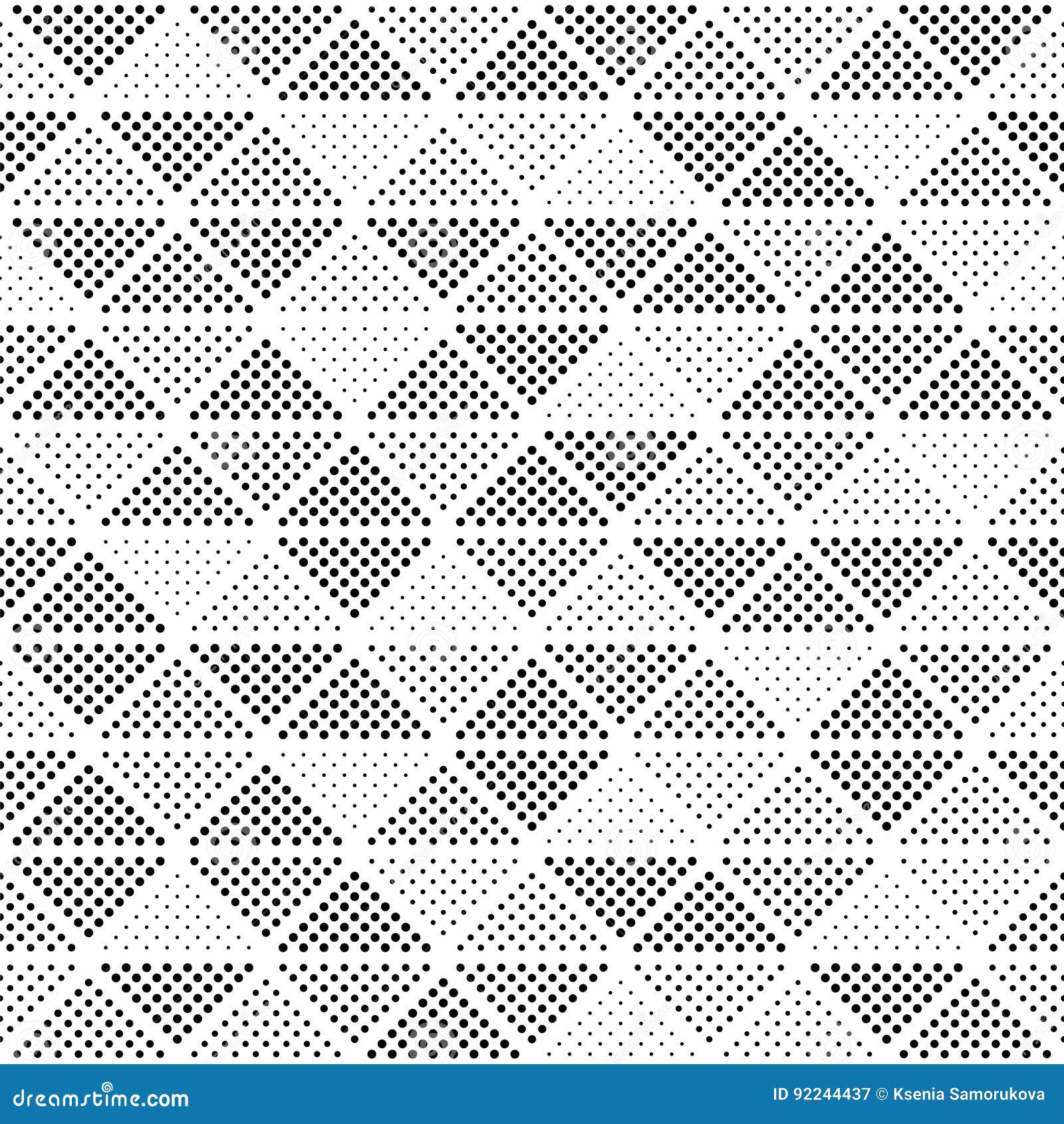 Seamless Vector Pattern - Triangles of Points Stock Vector ...