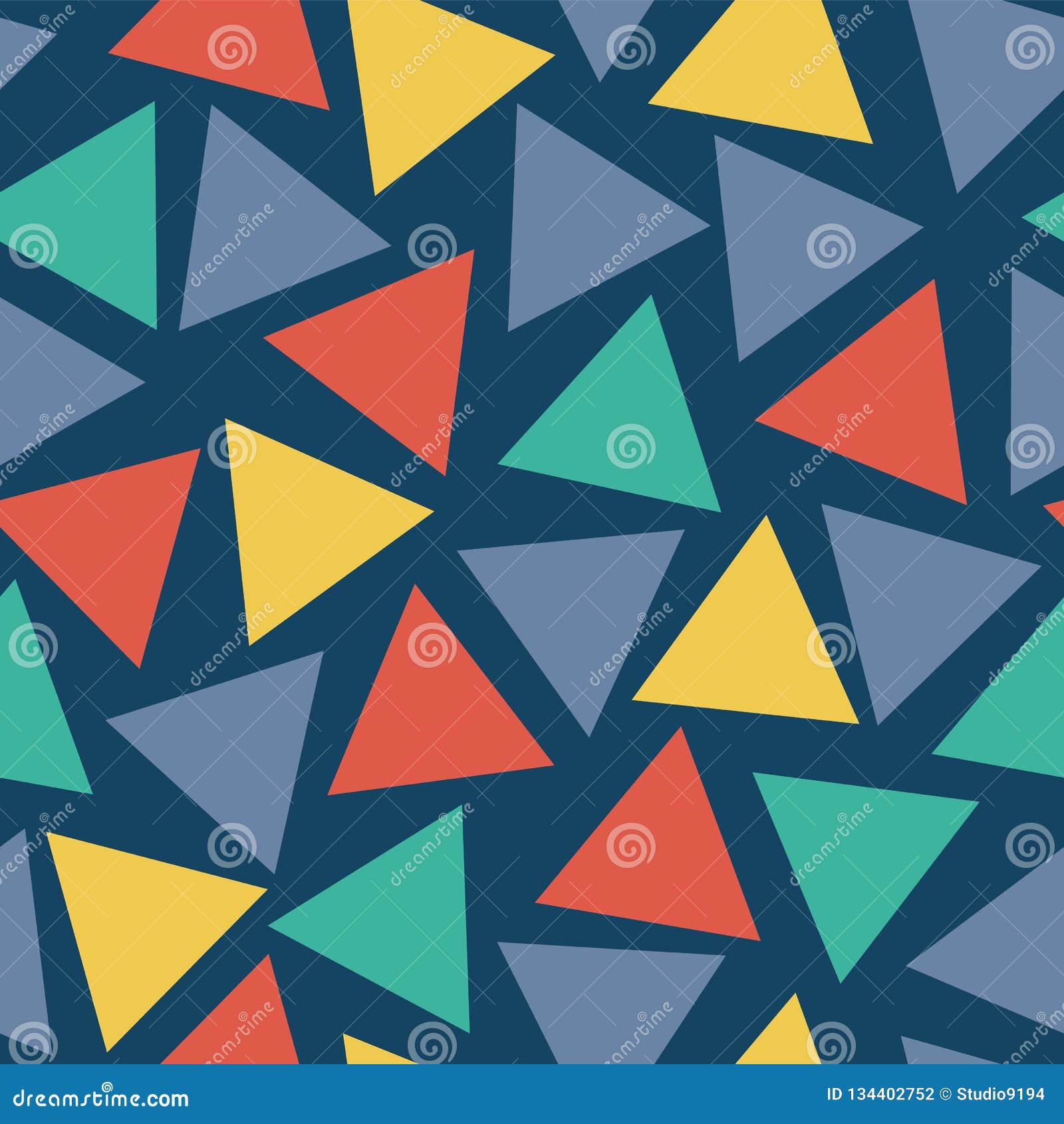 Seamless Vector Pattern Triangles Randomly Placed Stock Vector ...