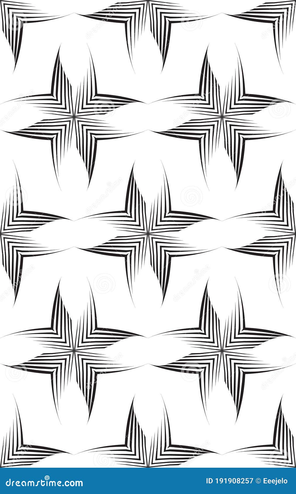 Seamless Vector Pattern of Uneven Lines Drawn with a Pen in the Form of ...