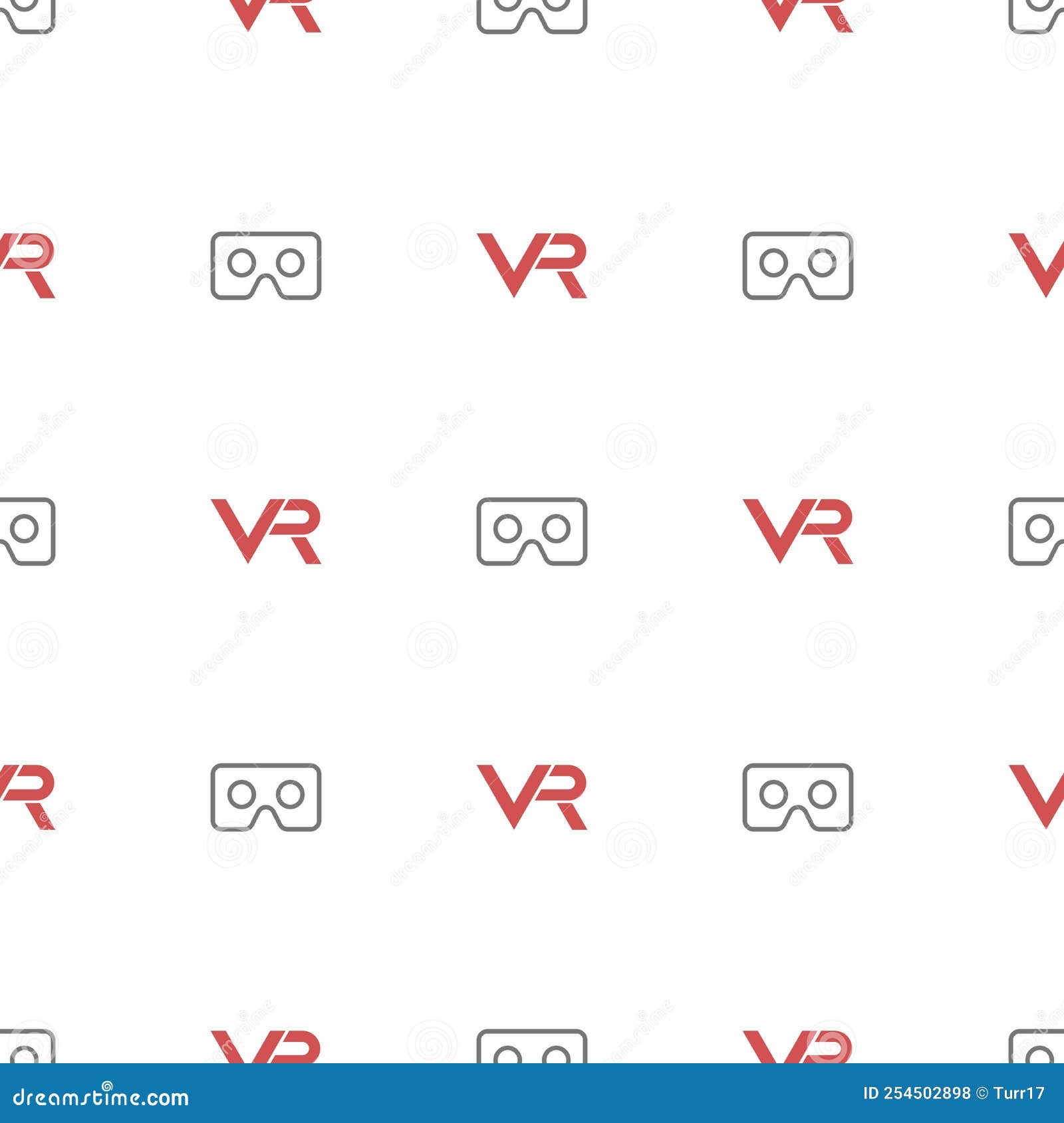 Seamless Vector Modern Pattern with VR Logos Stock Vector ...
