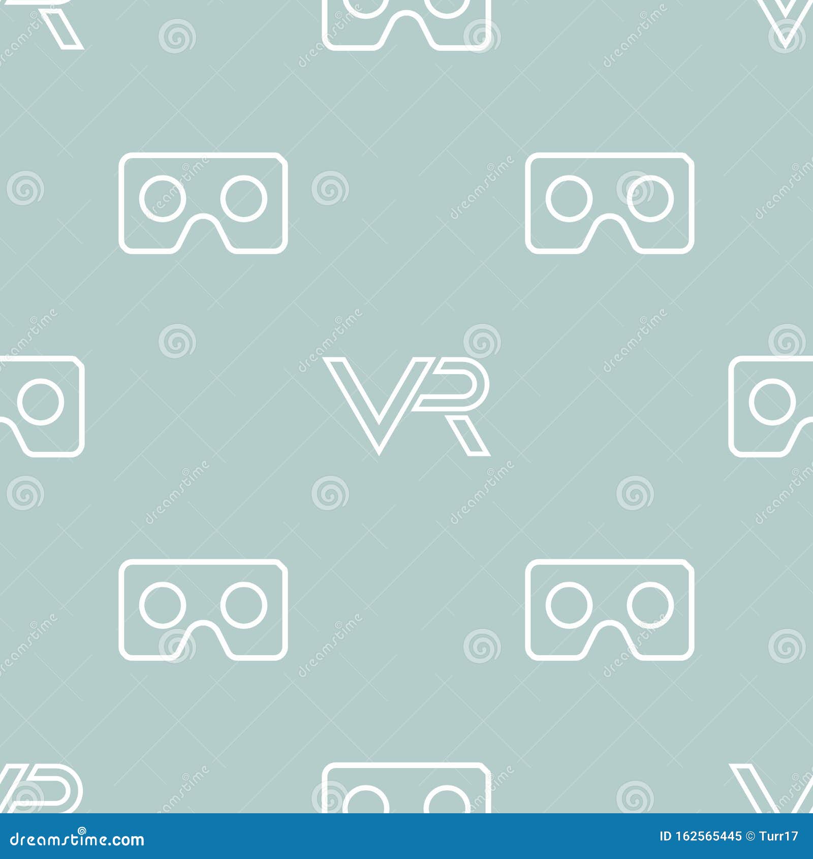 Seamless Vector Pattern with VR Logos Stock Vector - Illustration of ...