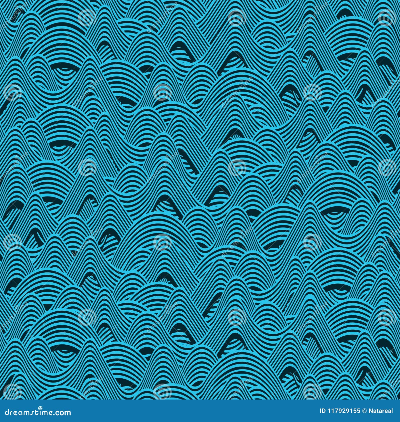 Seamless wavy lines stock vector. Illustration of line - 117929155