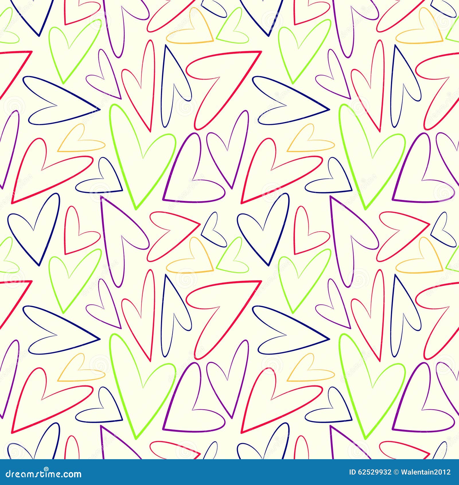 Seamless Vector Pattern, White Chaotic Background With Colorful ...