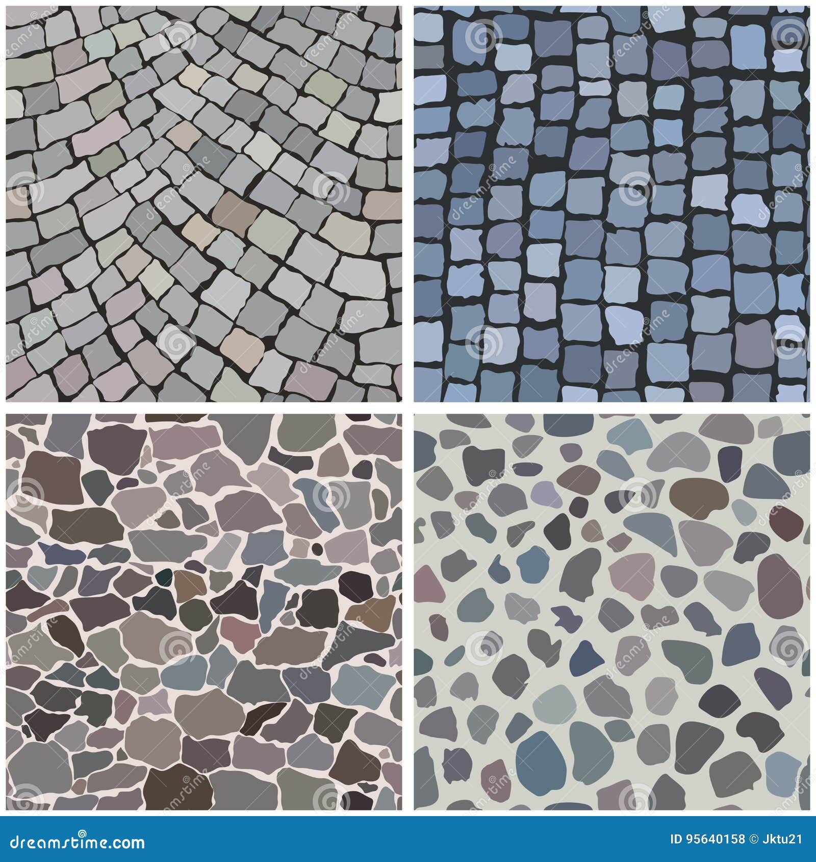 Pavement Stones Seamless Pattern, Paving Stone City Road Texture ...