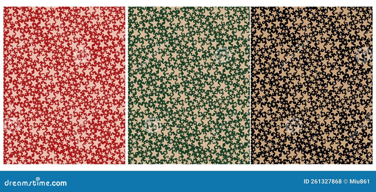 Seamless Vector Patterns with Stars. Starry Print. Stock Vector ...