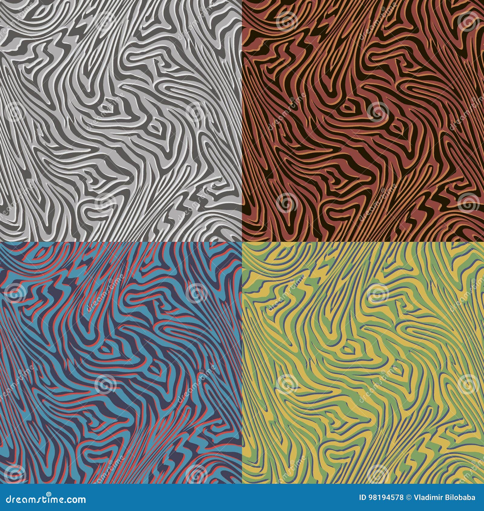 Seamless Vector Patterns Zebra Stock Vector - Illustration of luxury ...