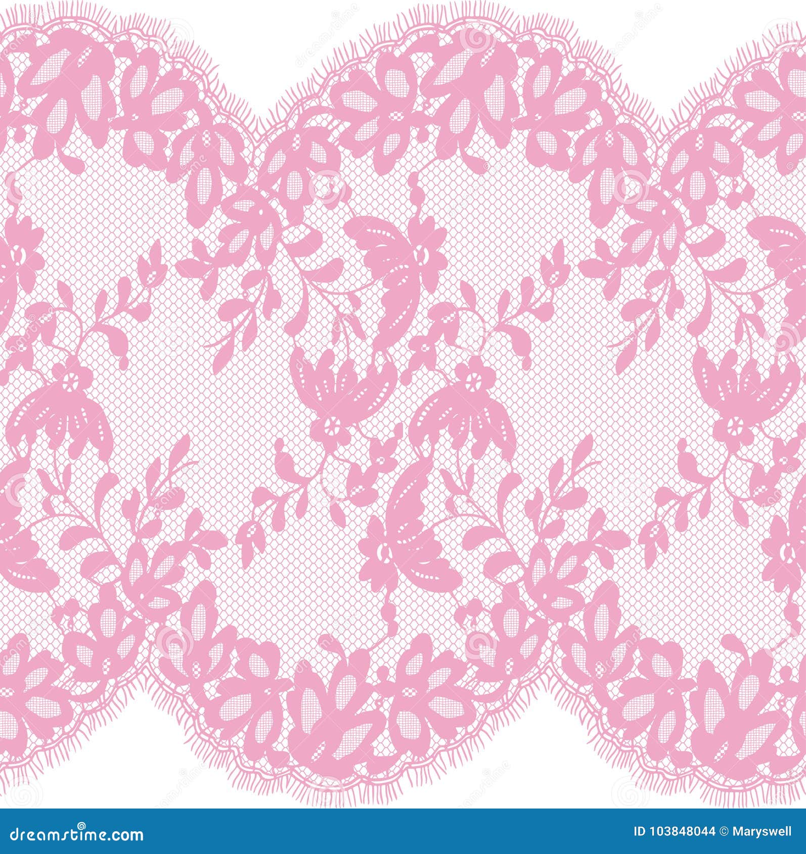 Seamless Vector Pink Lace Pattern Stock Vector - Illustration of paper ...