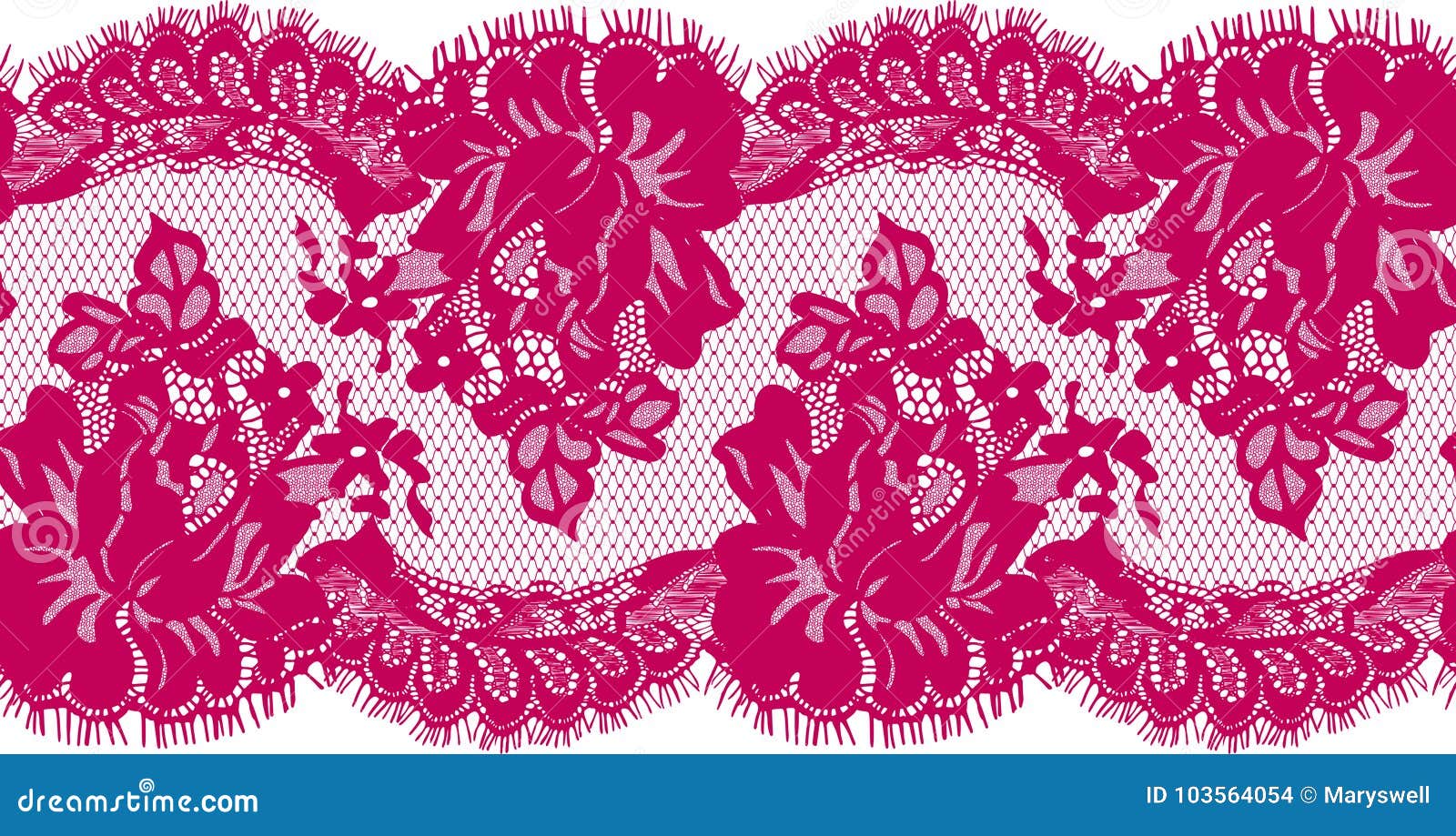 Seamless Vector Pink Lace stock vector. Illustration of baroque - 103564054