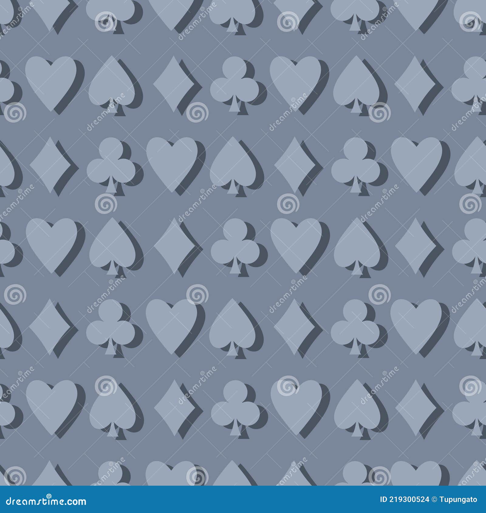 Seamless Vector Poker Design Stock Vector - Illustration of ornament ...