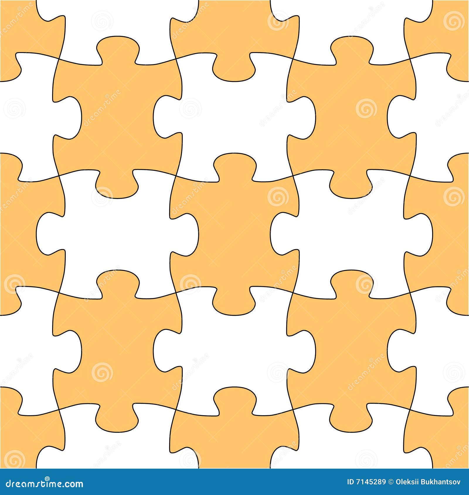 Seamless Vector Puzzle Shape Stock Vector - Illustration of seamless ...