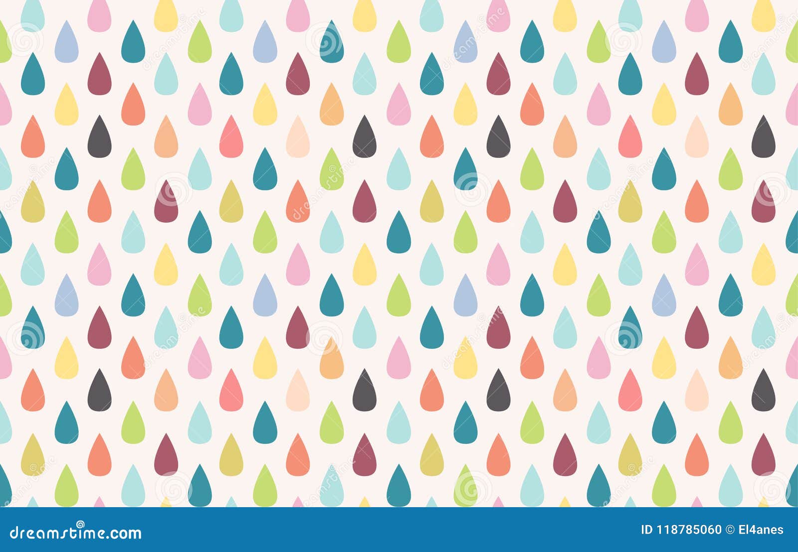 Seamless Vector Rain Pattern Stock Vector - Illustration of paper ...