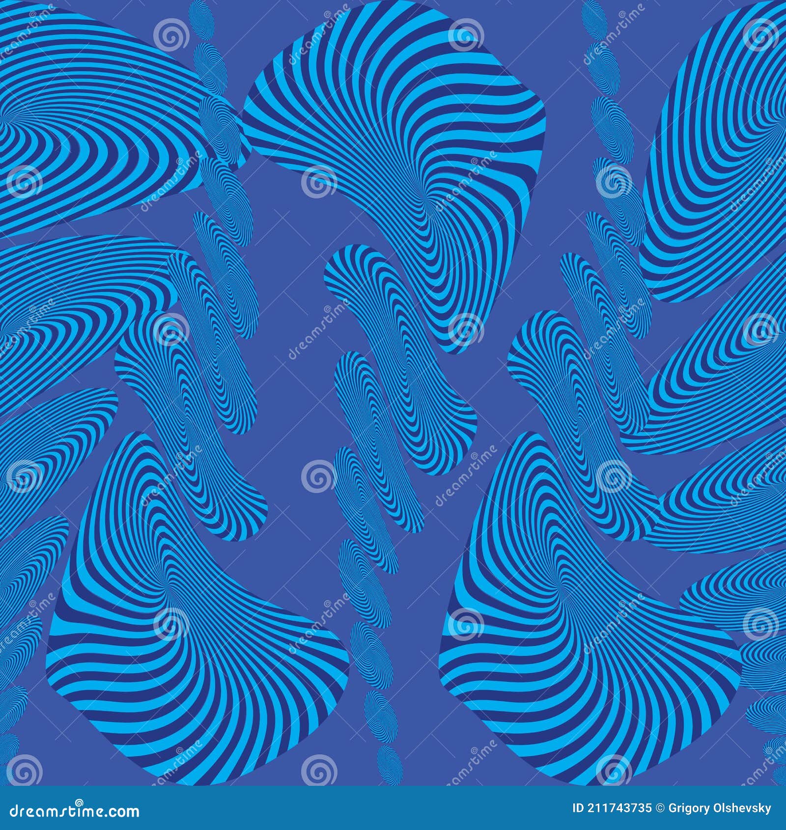 Seamless Vector Spiral Color Pattern. Abstract Backgrounds with Striped ...