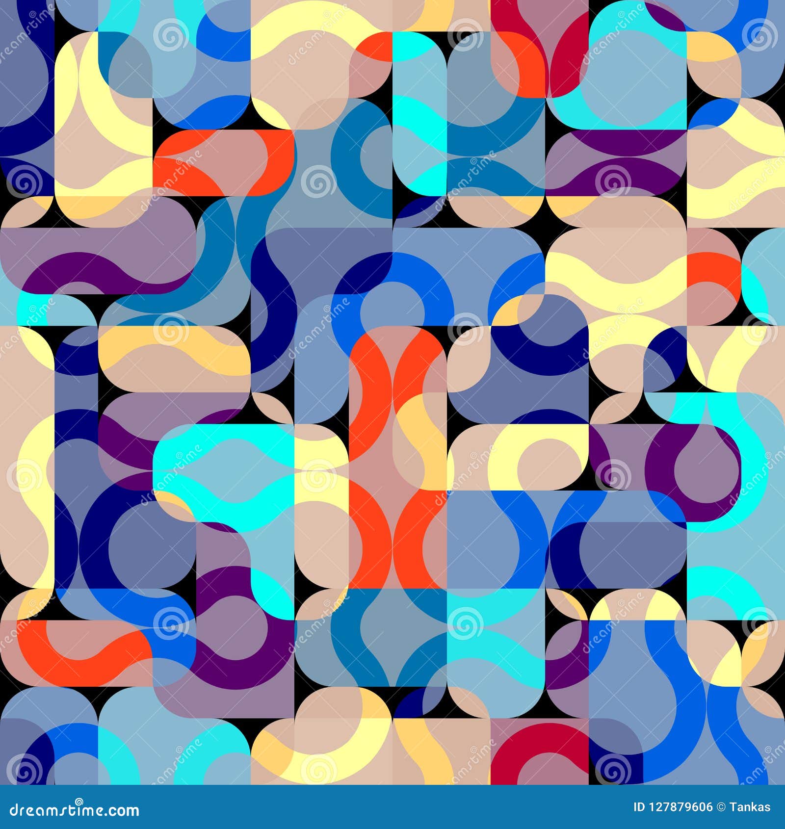 Seamless Vector Square Pattern. Abstract Color Background. Stock Vector ...