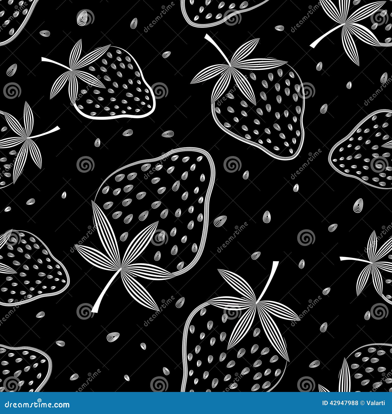 Strawberry Pattern With Heats Pastel Color Cartoon Vector ...