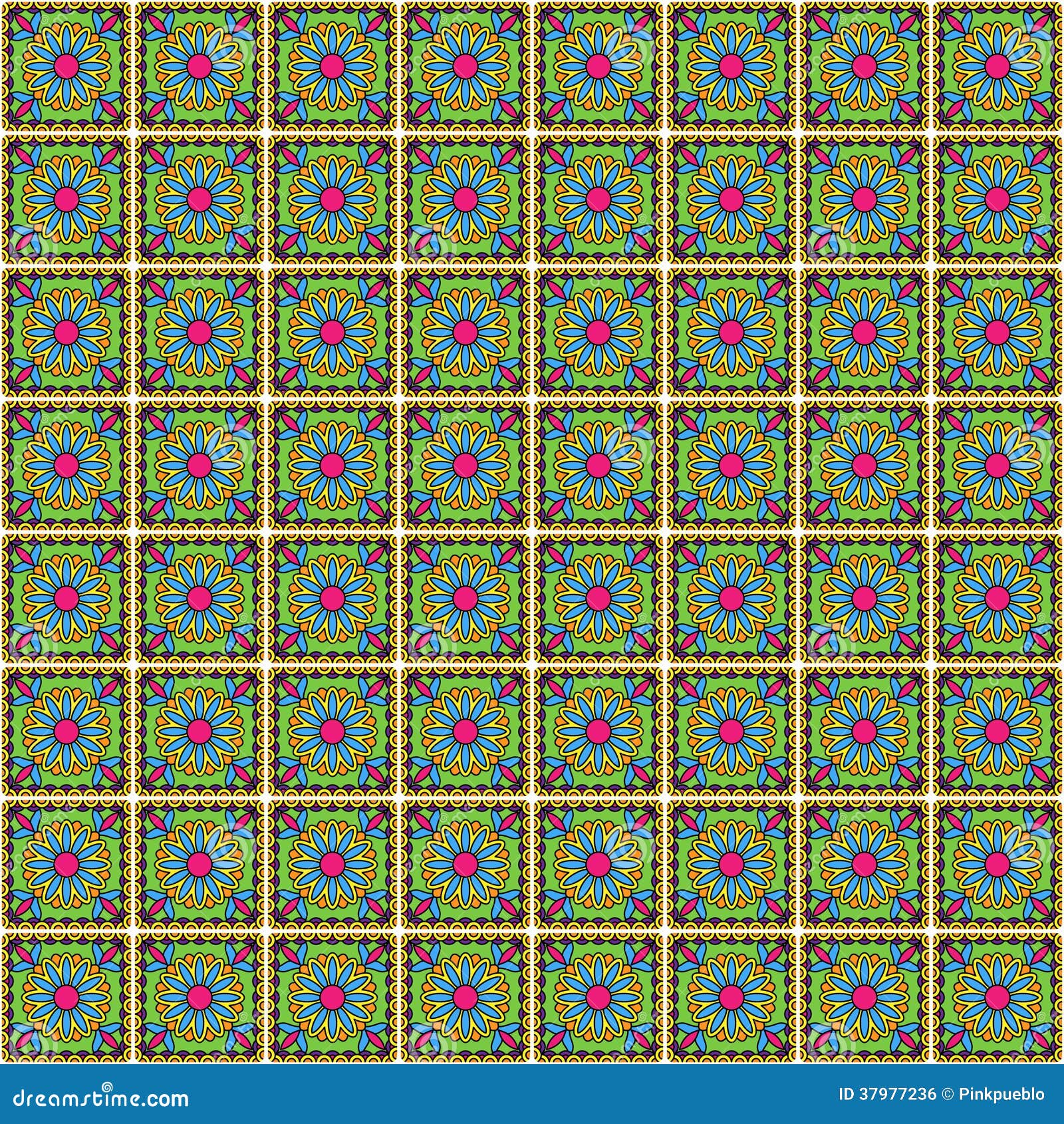 Seamless Vector Talavera Pattern and Background Stock Vector ...