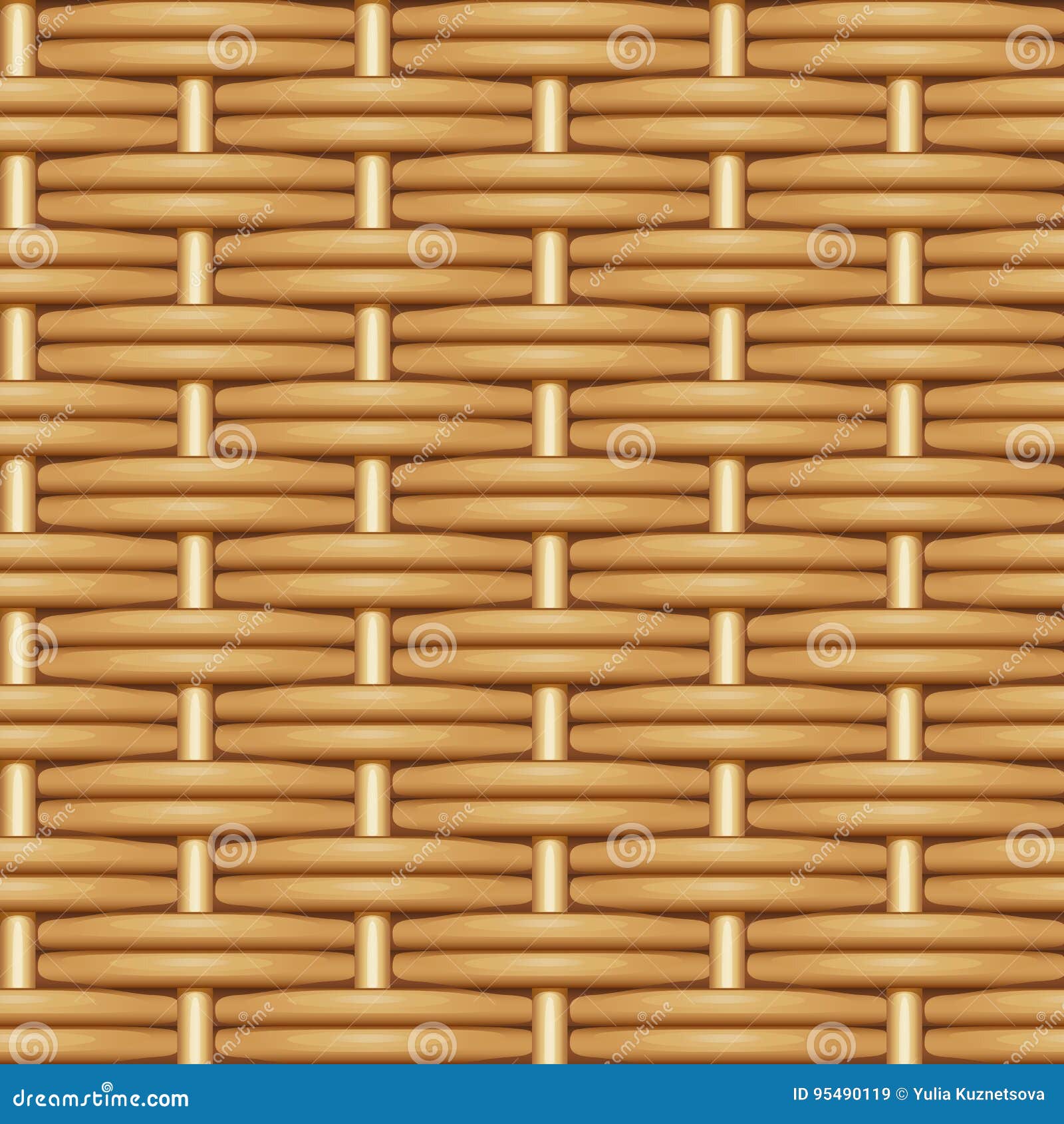 Seamless Vector Texture of Double Weaving of Brown Willow Twigs Stock ...